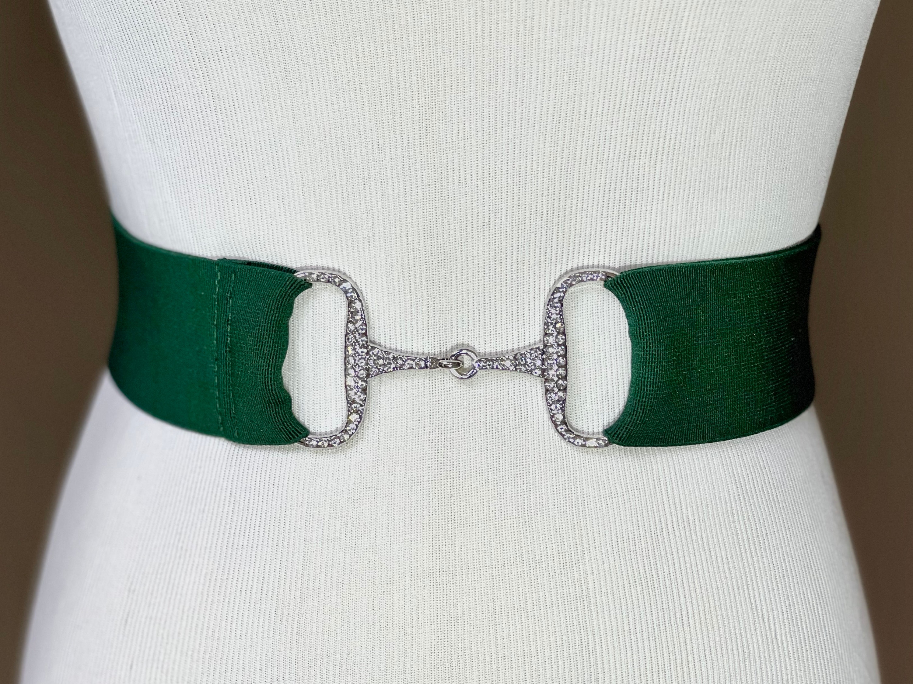 Elastic Snaffle Bit Belt 2 Elastic/2 Buckle Black or Green - Etsy