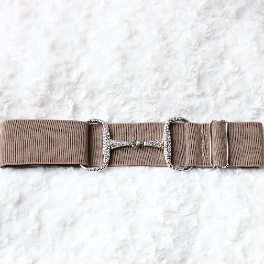 Tan Snaffle Bit Belt, Horse Riding Belt, Equestrian Belt, Mens Elastic ...