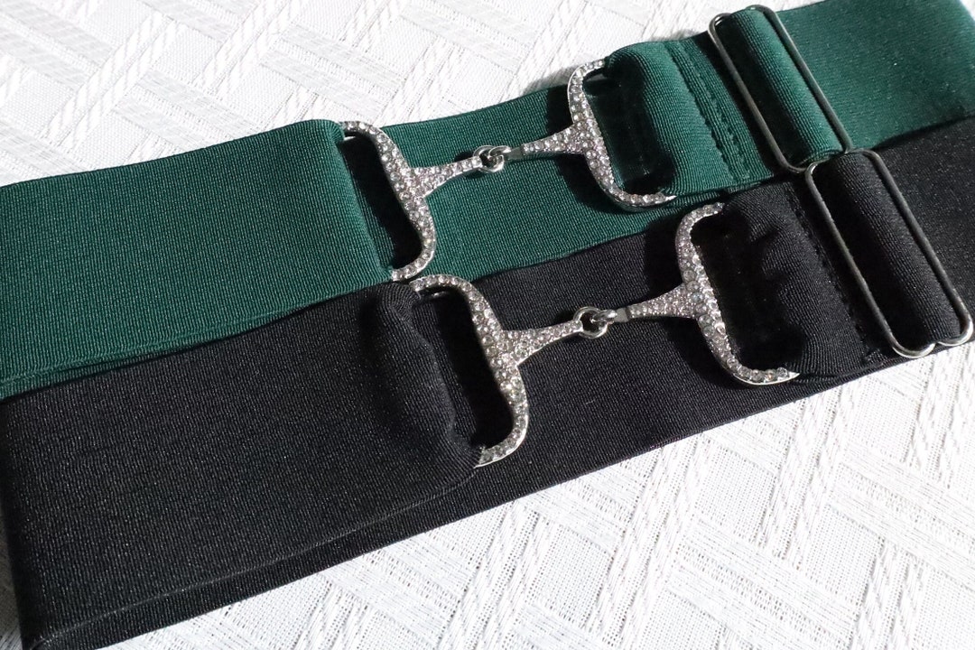 Elastic Snaffle Bit Belt (2” Elastic/2” Buckle - Black or Green) - Etsy
