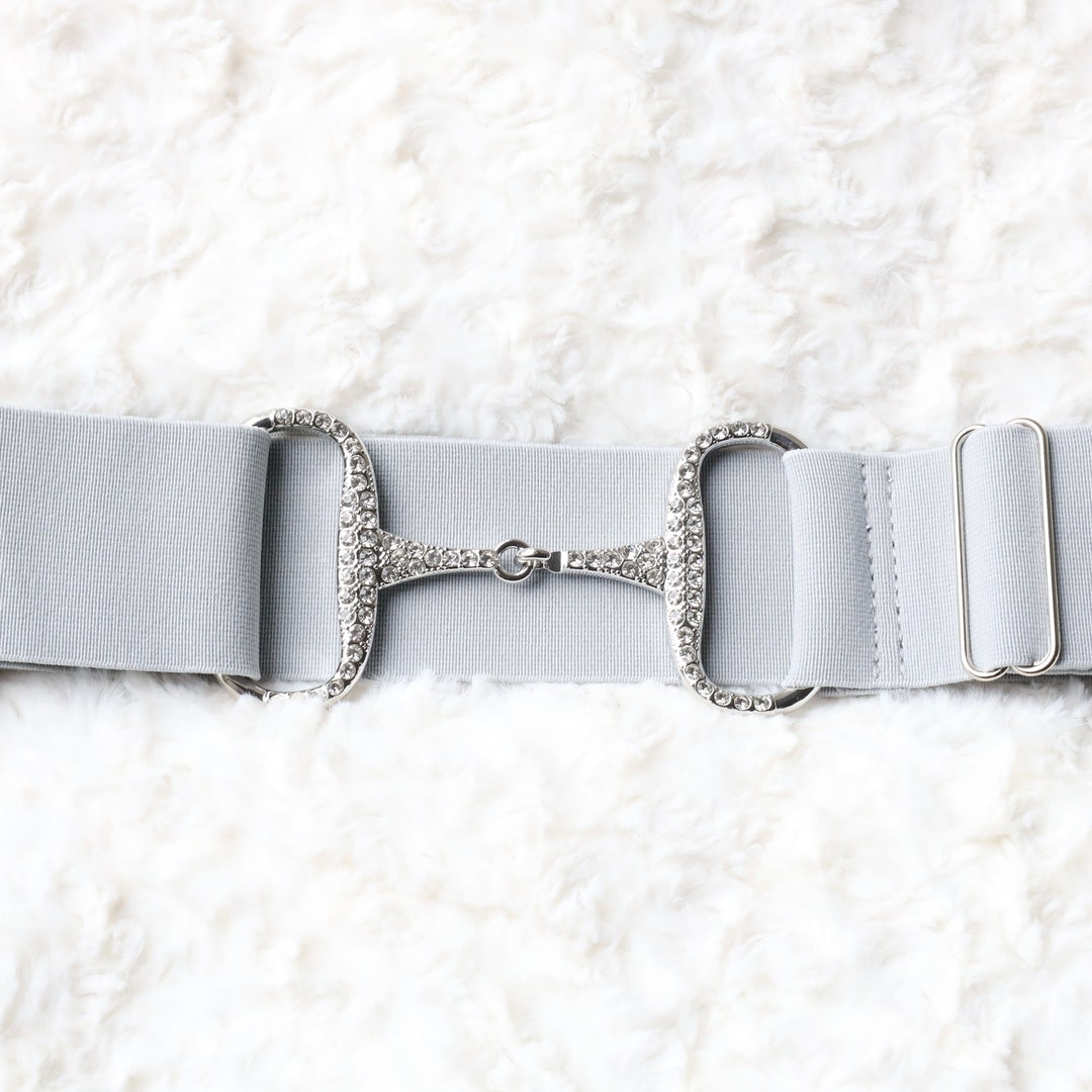 Gray Snaffle Bit Belt, Horse Riding Belt, Equestrian Belt, Mens Elastic ...
