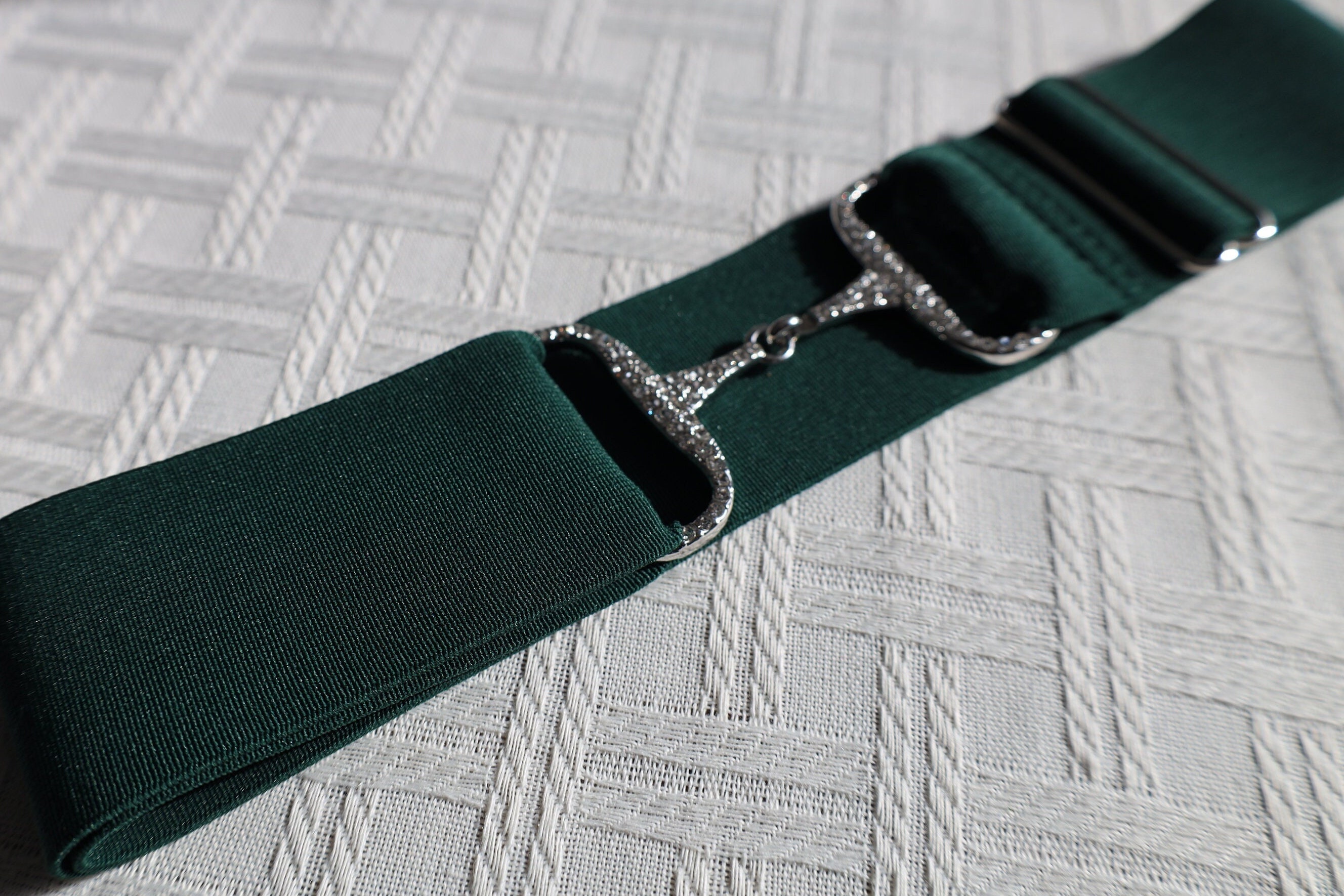 Elastic Snaffle Bit Belt 2 Elastic/2 Buckle Black or Green - Etsy