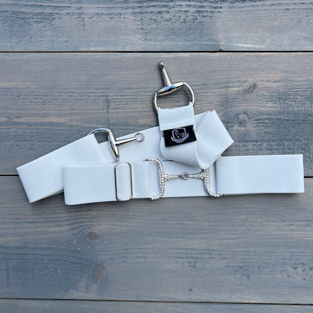 White Elastic Horse Bit Belt (1.5”) - Etsy