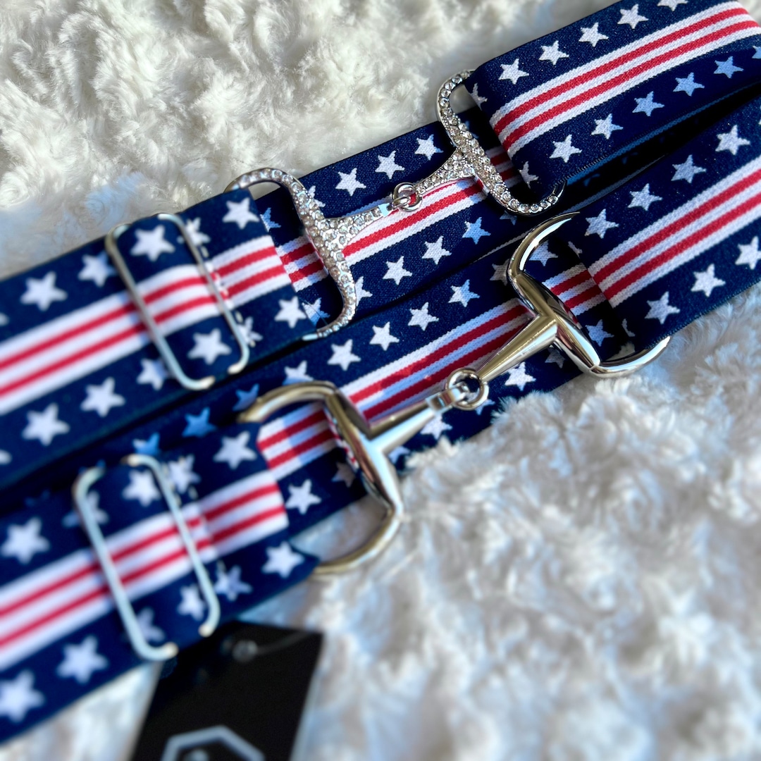 American Flag Snaffle Bit Belt, Horse Riding Belt, Equestrian Belt ...
