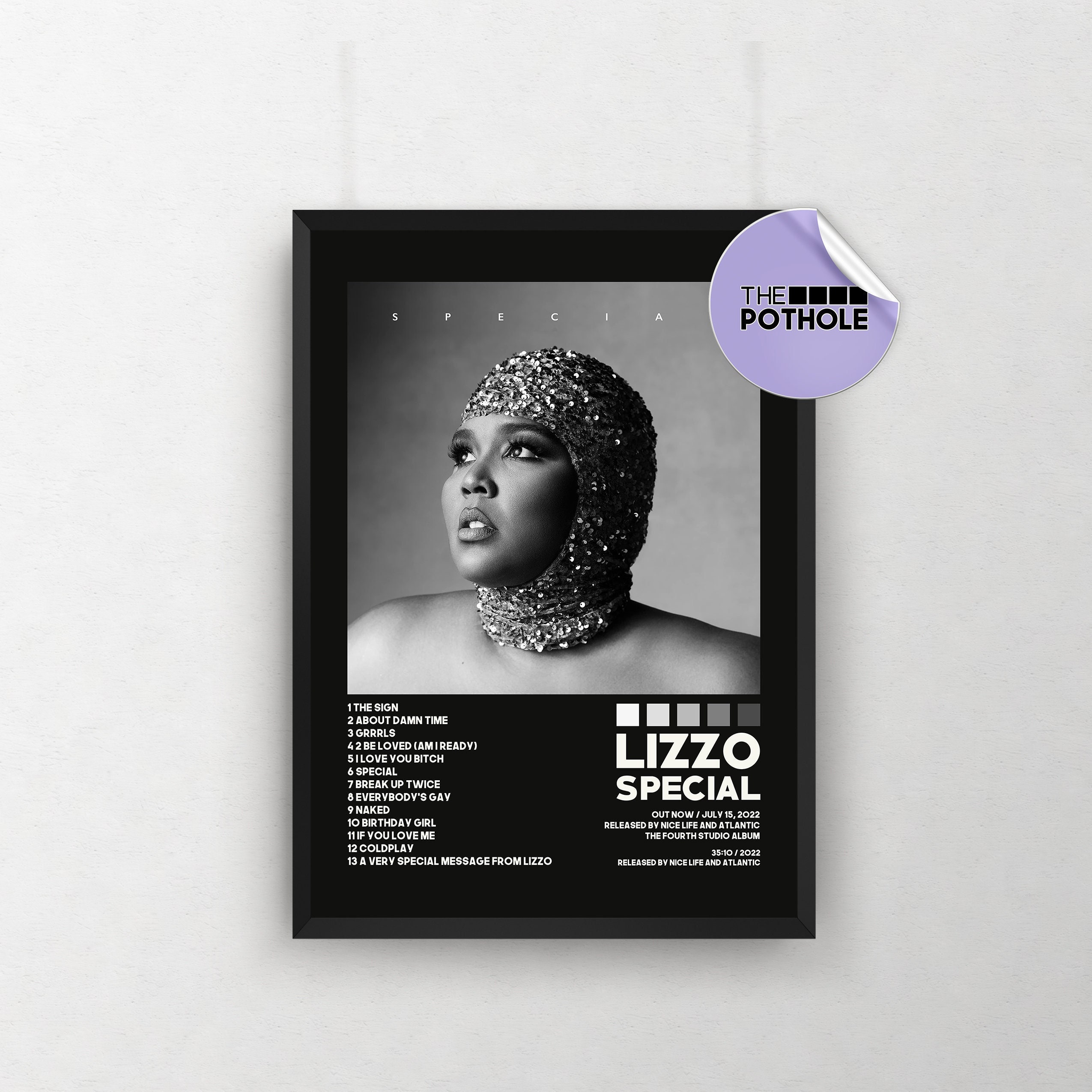 Lizzo Poster | Special Poster | Lizzo, Special, Tracklist Album Cover ...
