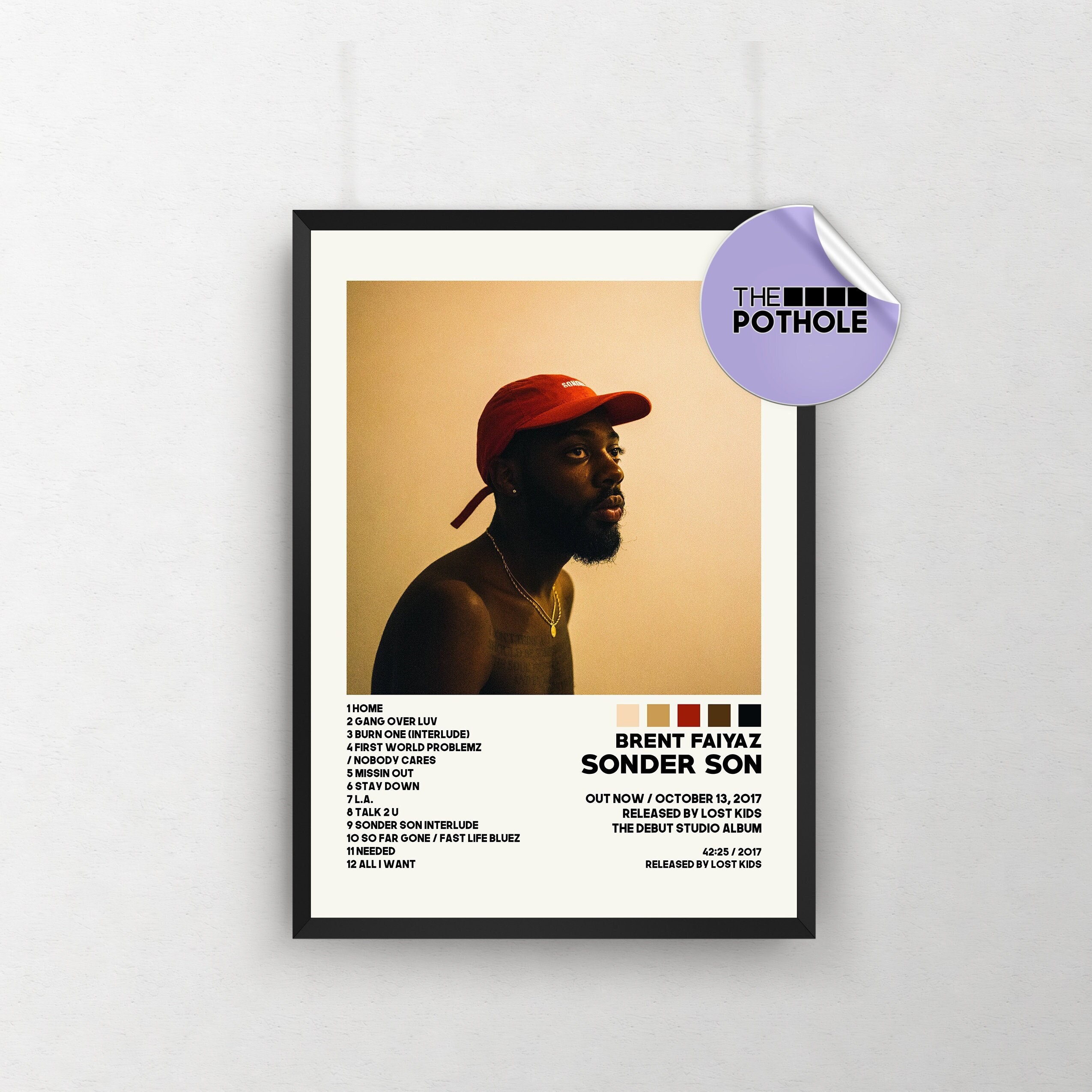 Brent Faiyaz Posters, Sonder Son Poster, Tracklist Album Cover Poster ...
