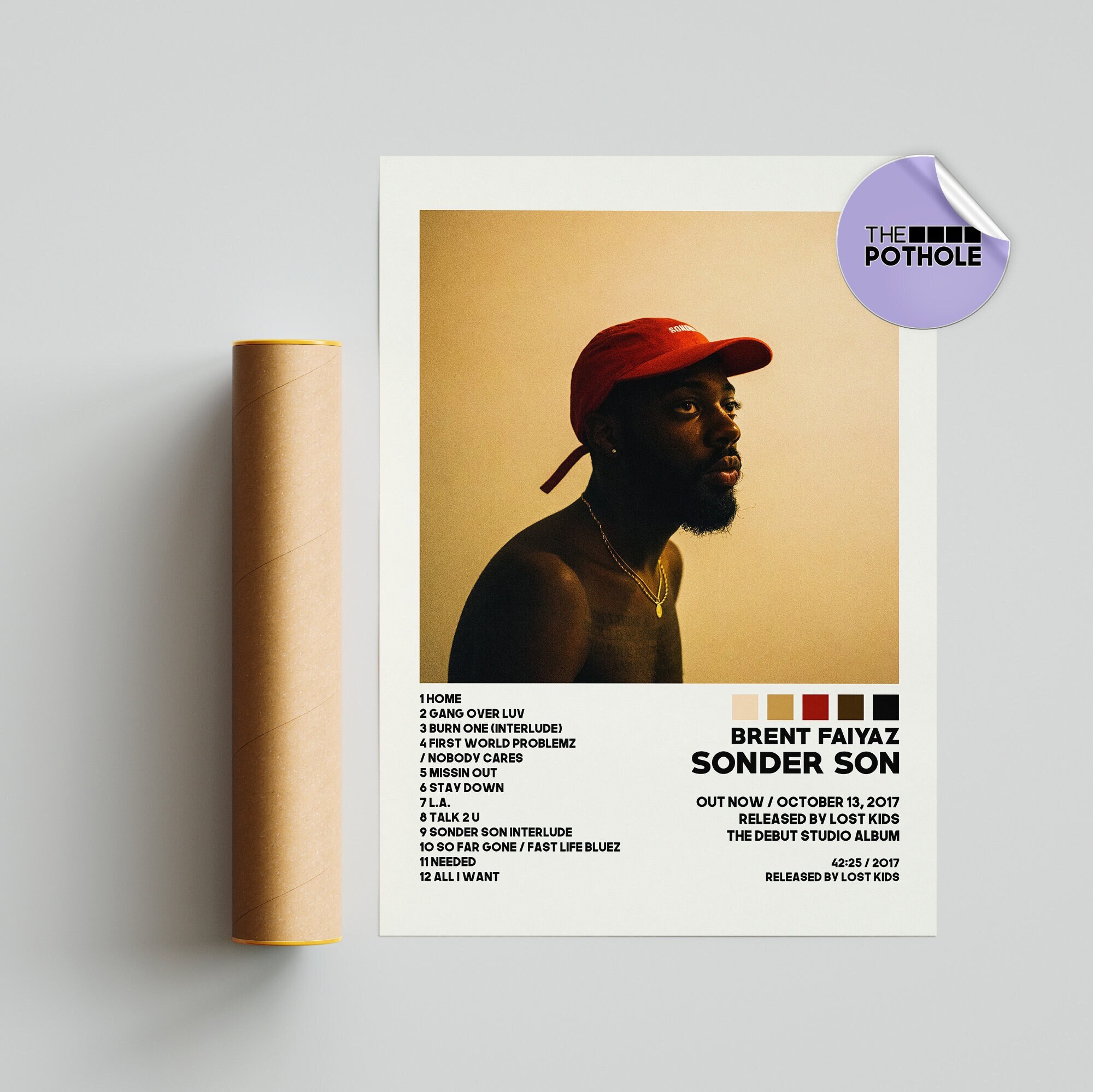 Brent Faiyaz Posters, Sonder Son Poster, Tracklist Album Cover Poster