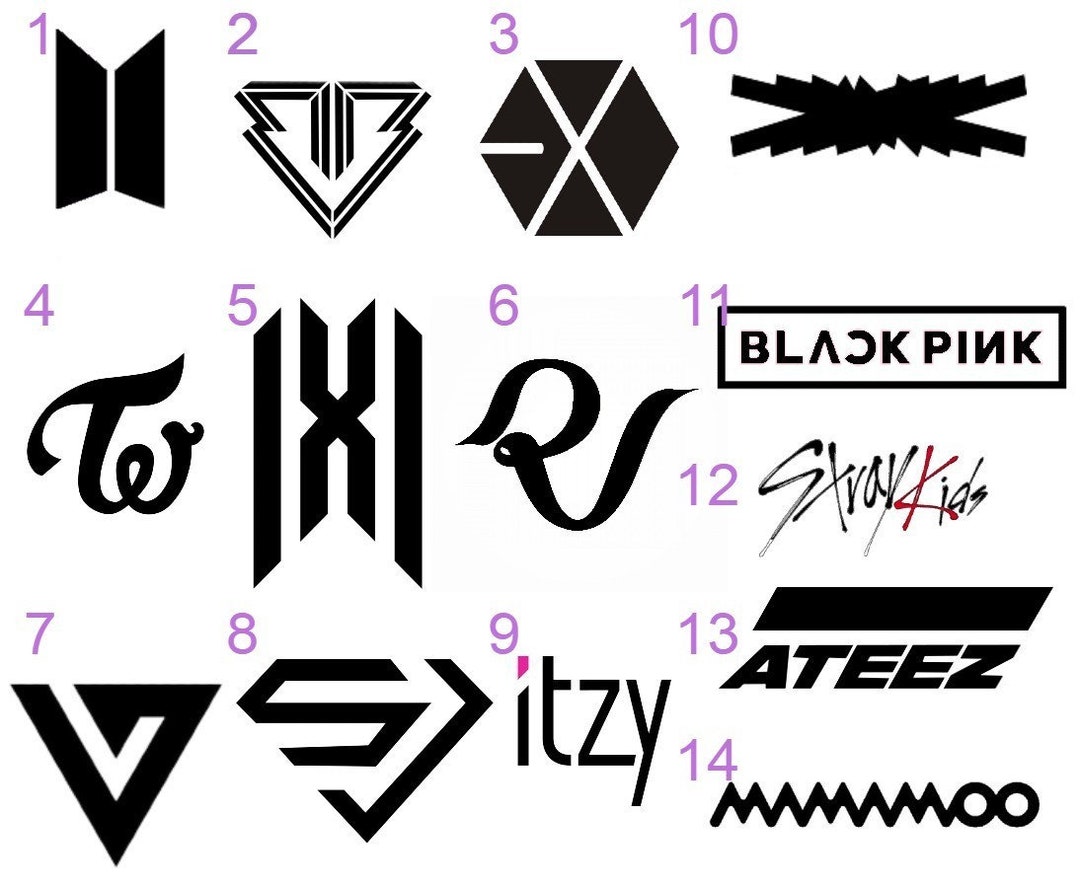 K-pop Lightstick Decals, Small (1.5x1.5) (3x1)in - Etsy
