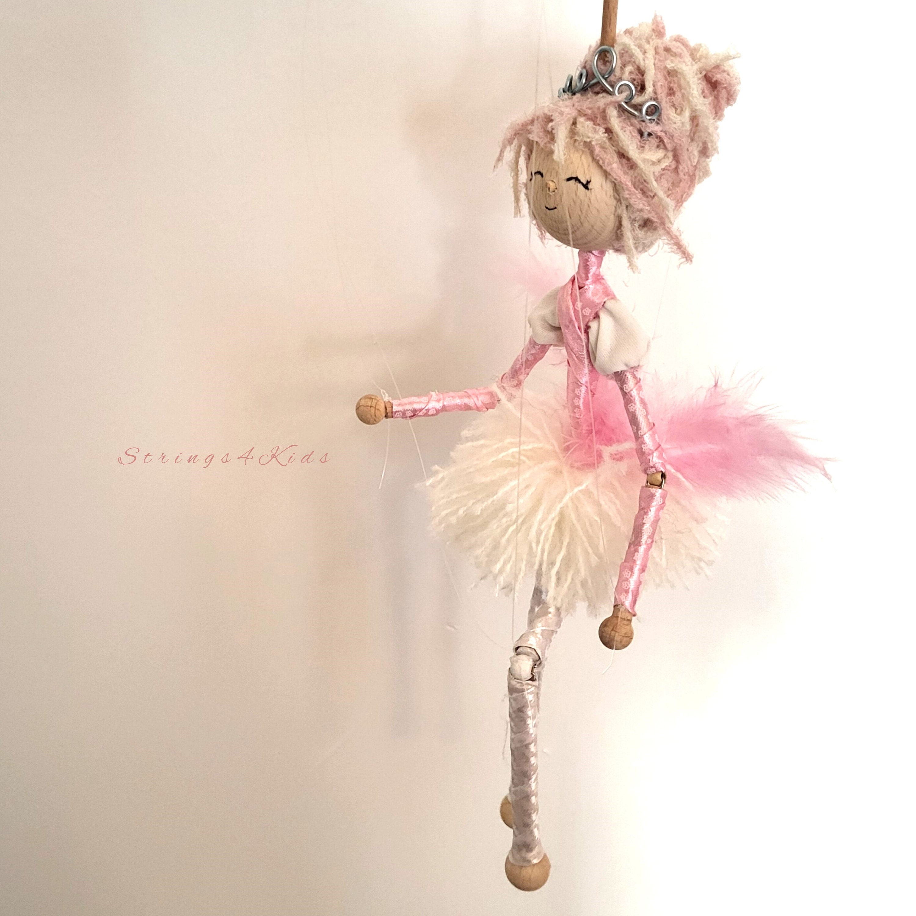 Pink Fairy String Puppet - Etsy