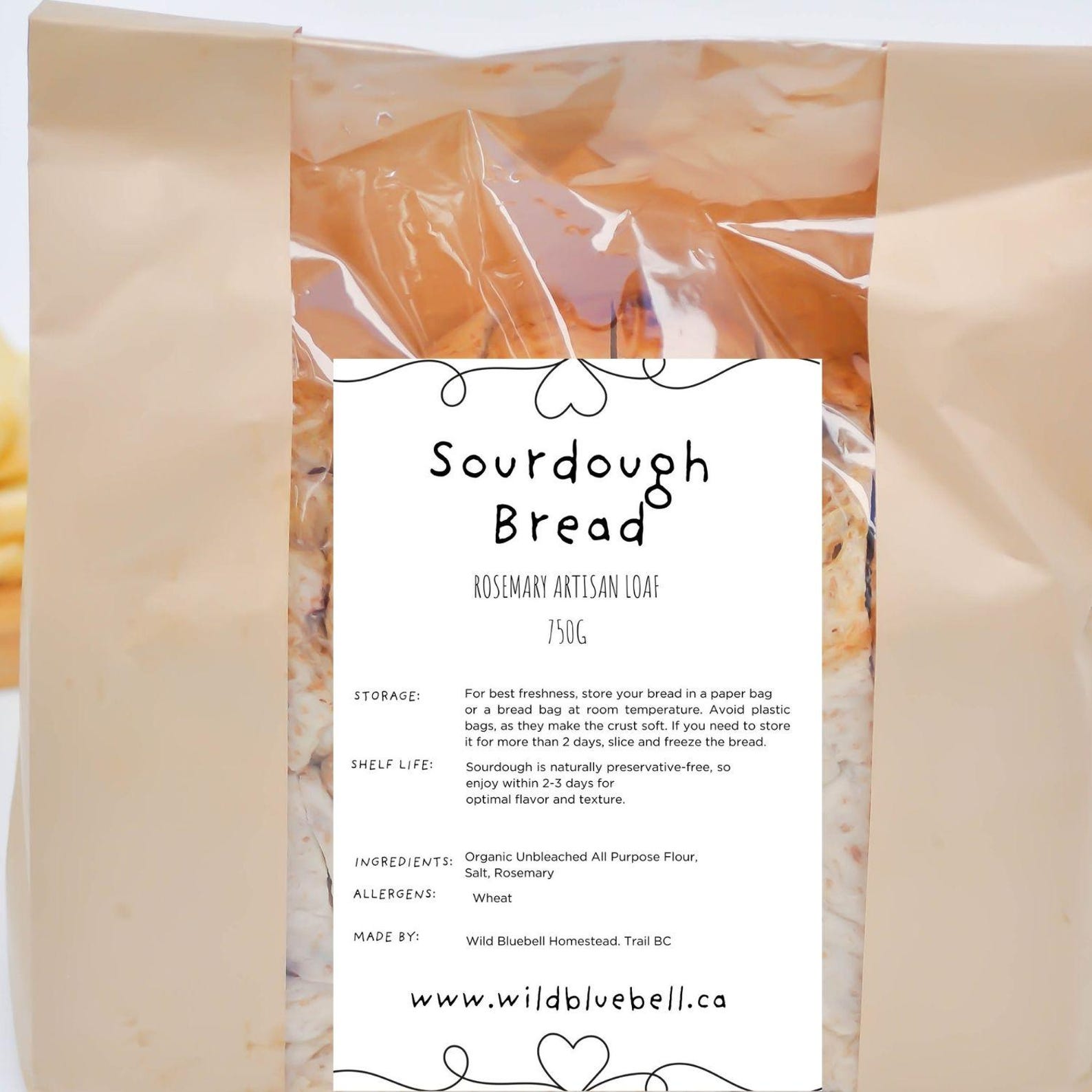 Editable Sourdough Bread Label, Microbakery Sticker (canva Template) - Etsy