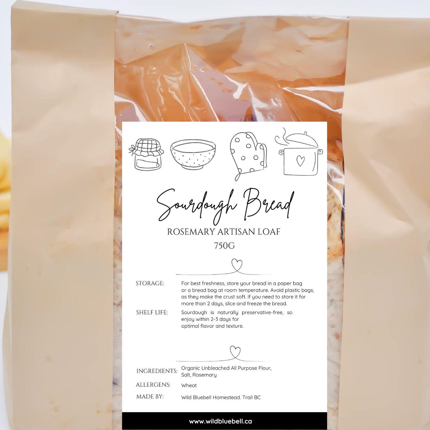 Editable Cottage Bakery Label Template, Sourdough Bread Label, Label ...
