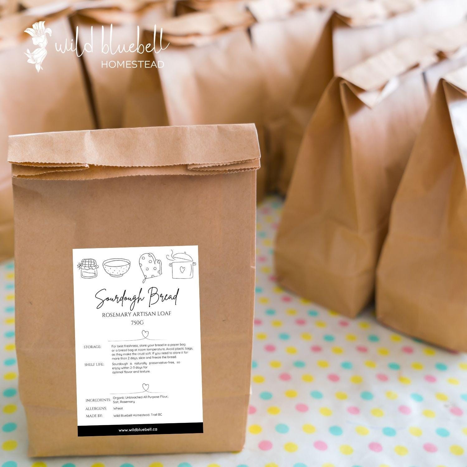 Editable Cottage Bakery Label Template, Sourdough Bread Label, Label ...