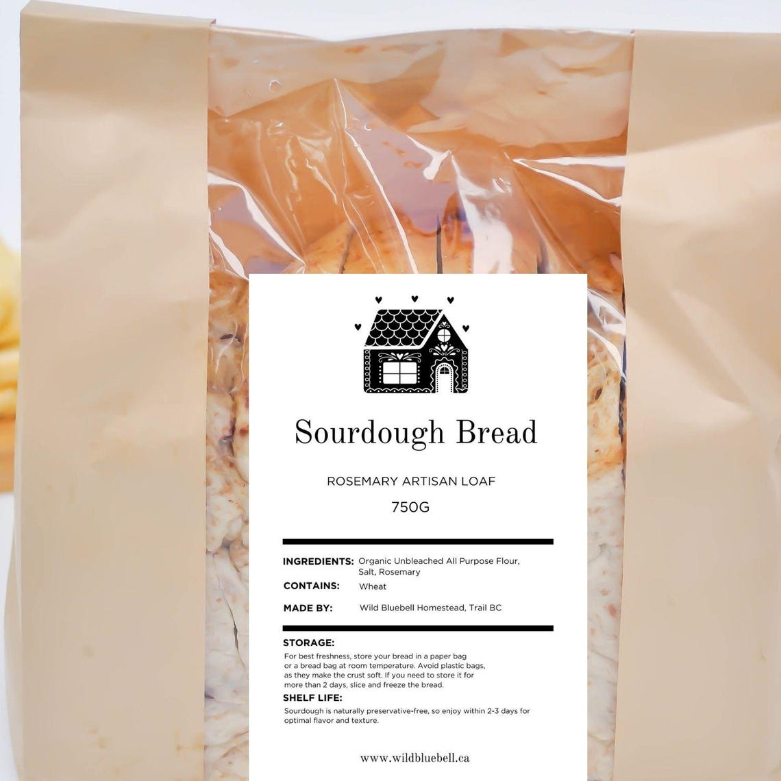 Sourdough Bread Label, Sticker Template, Printable Bread Label ...