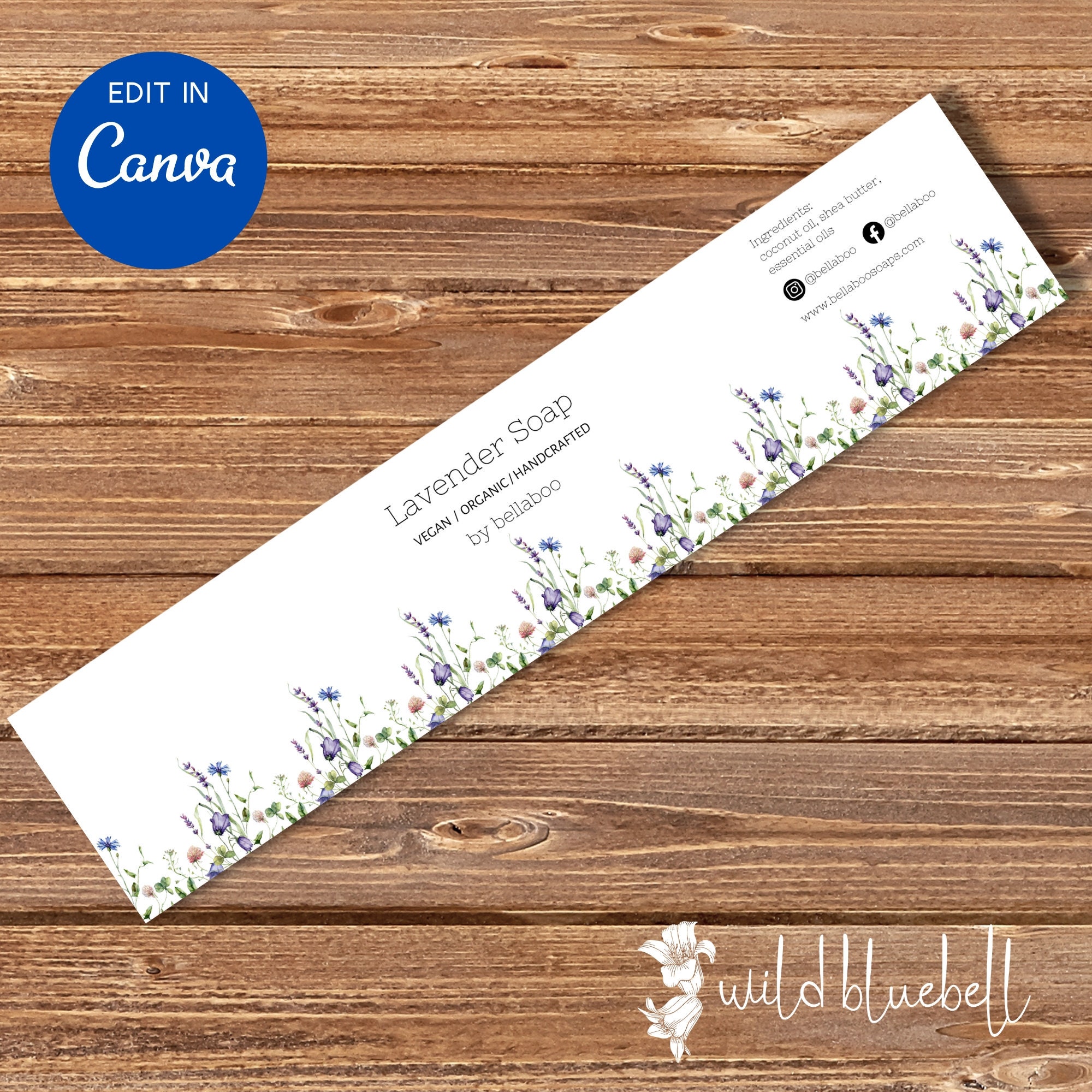 Wildflower Labels, Soap Label Templates, Soap Printable Labels ...
