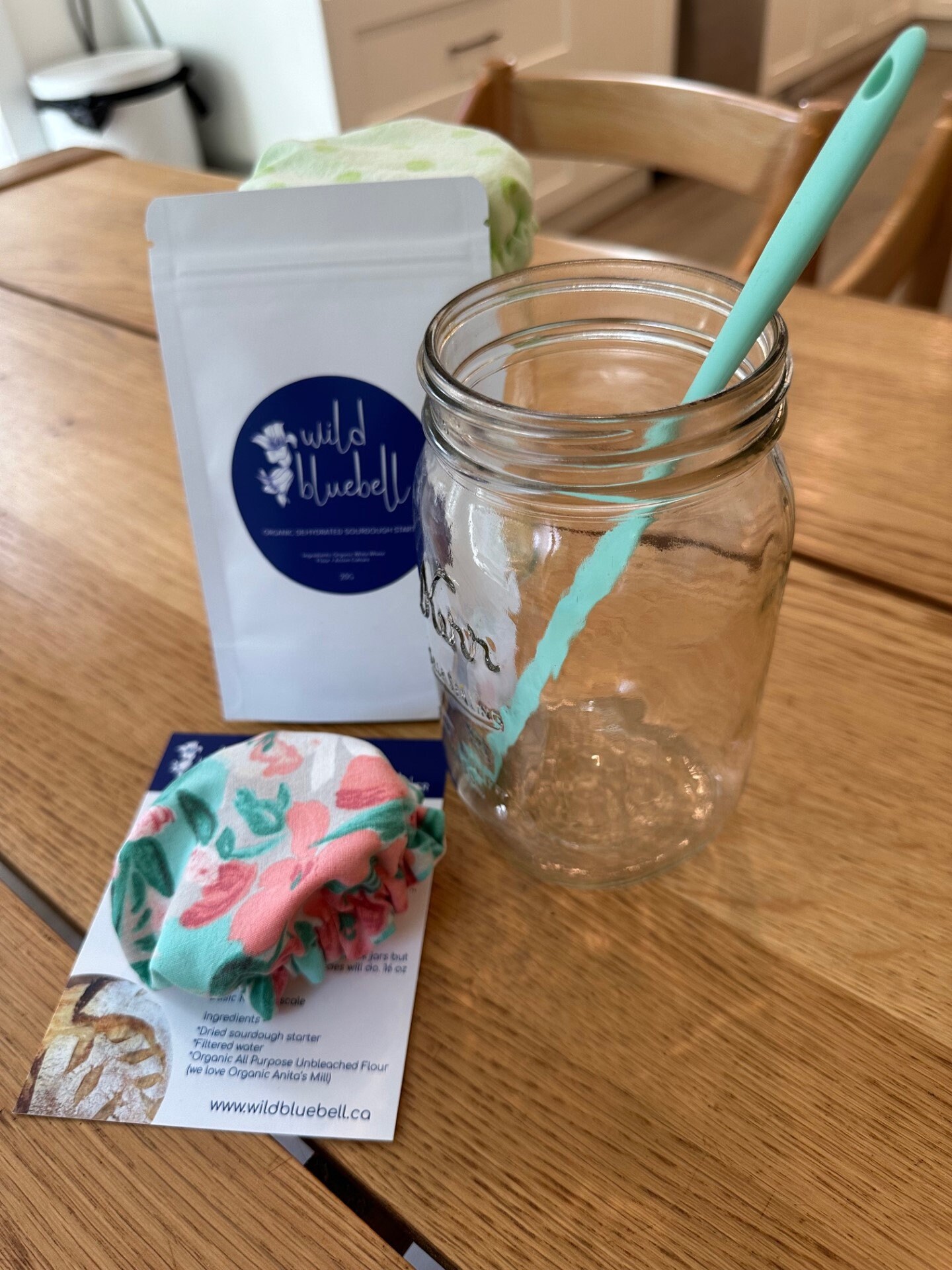 Sourdough Starter Kit With Vintage Mason Jar, Jar Cover, Spatula ...