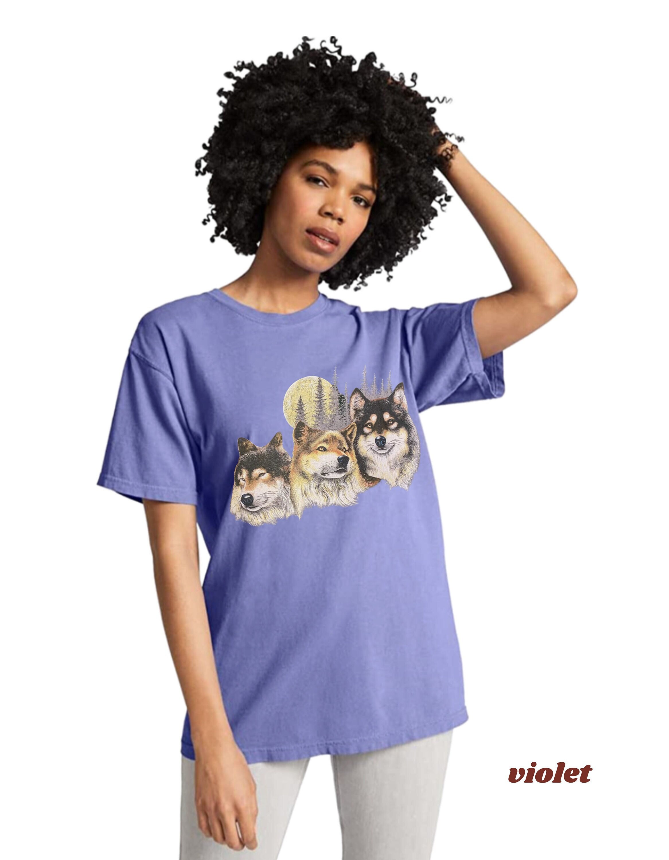 The Classic 90s Wolf Shirt Unisex Garment-dyed Vintage Inspired ...