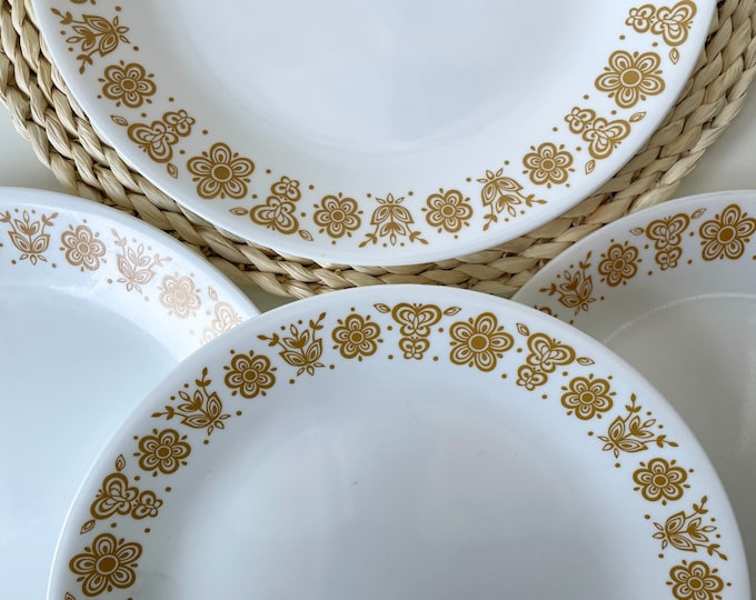 Set of 8 Vintage Corelle Dinner Plates | Corelle by Corning Woodland ...