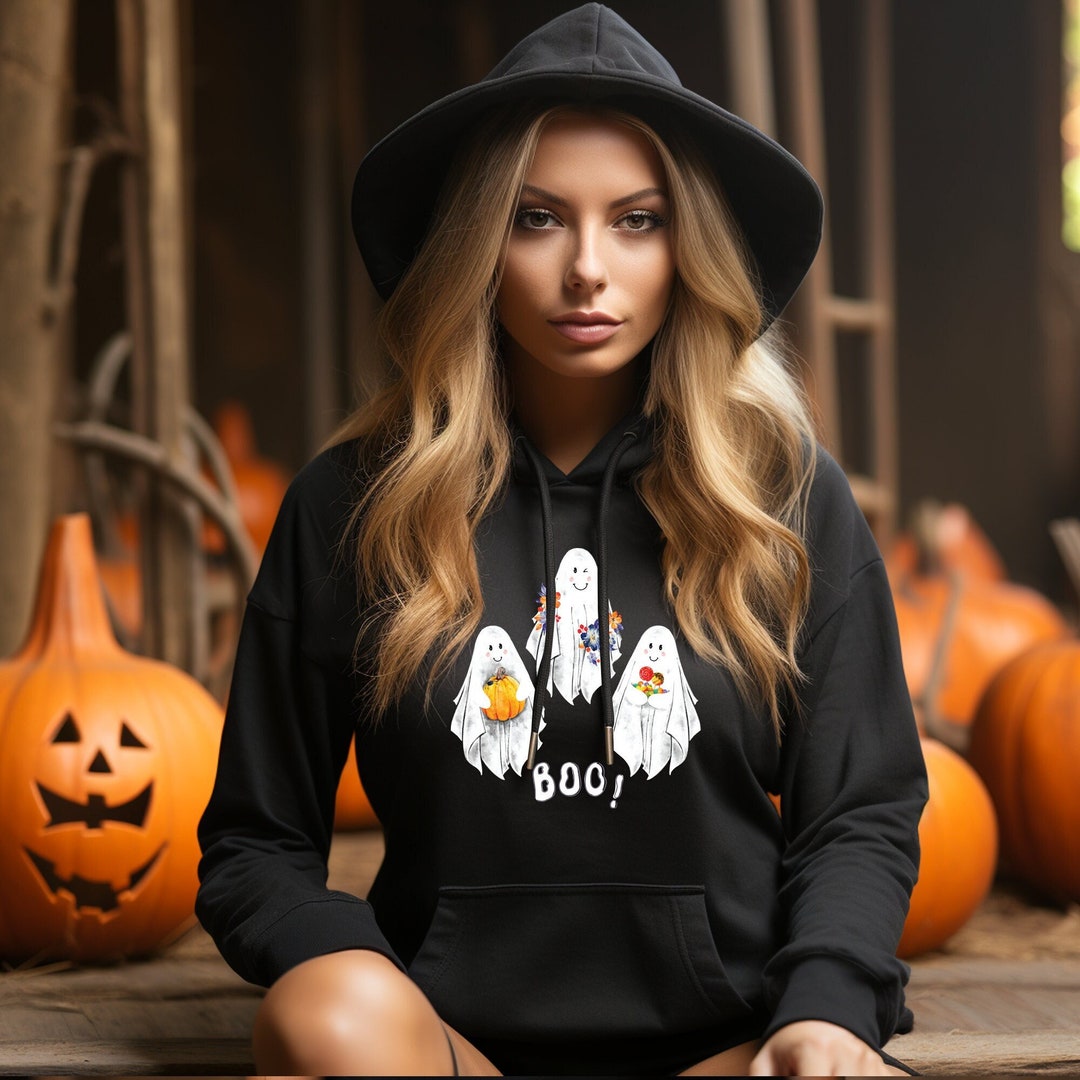White Pretty Ghosts Halloween Woman Hoodie Halloween Costume - Etsy