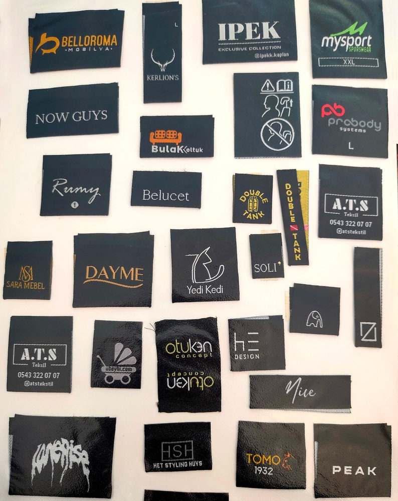 150-1000 ... Pcs Woven Labels, Woven Label, Basic Name Labels, Custom ...