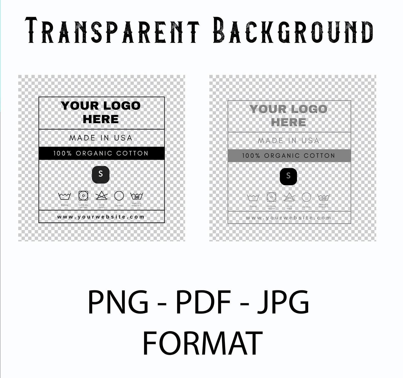 Editable Neck Label Template , T-shirt Neck Label Tag, Care Tag, Custom ...