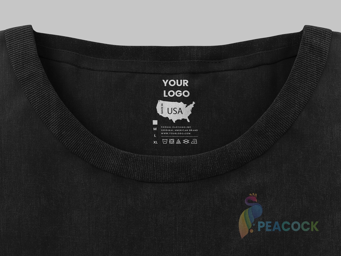 250 Pcs. Tagless Clothing Labels, Custom Neck Labels, Custom Heat ...