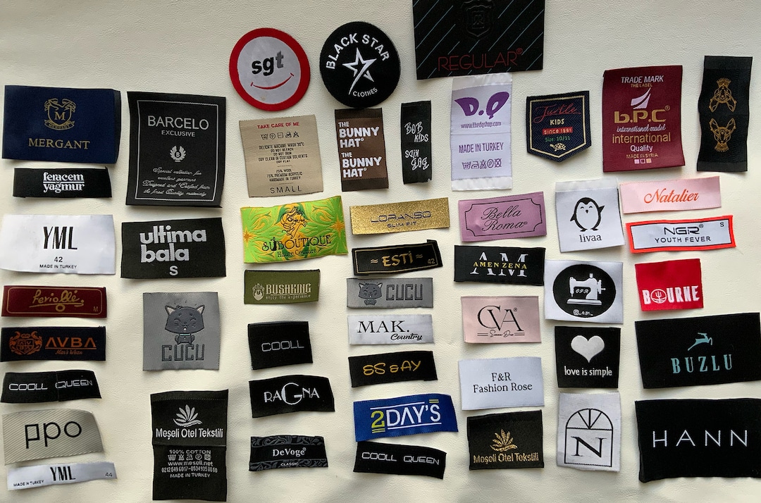 150-1000 ... Pcs Woven Labels, Woven Label, Basic Name Labels, Custom ...
