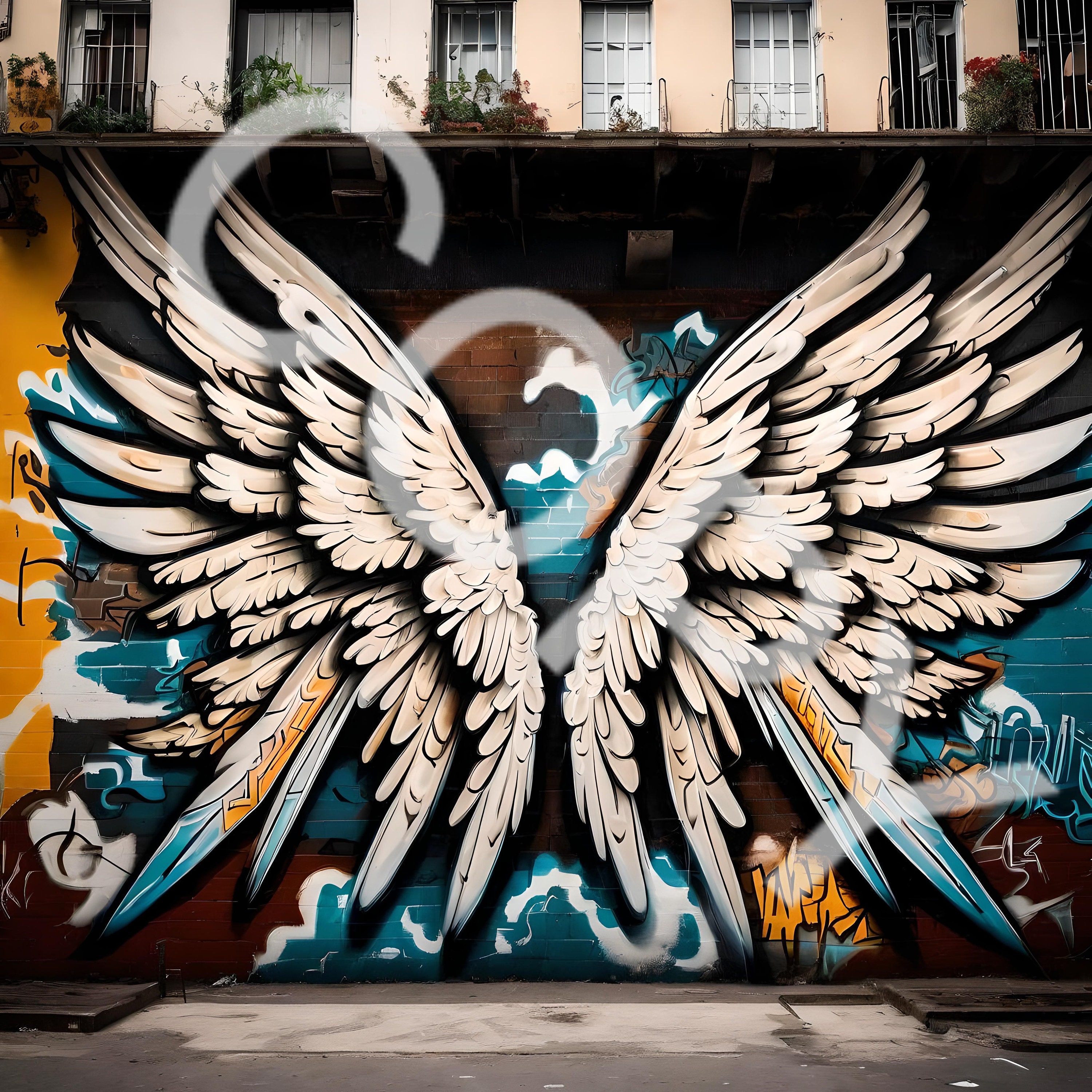 10 Graffiti Wings Digital Photography Backdrops Photoshop - Etsy