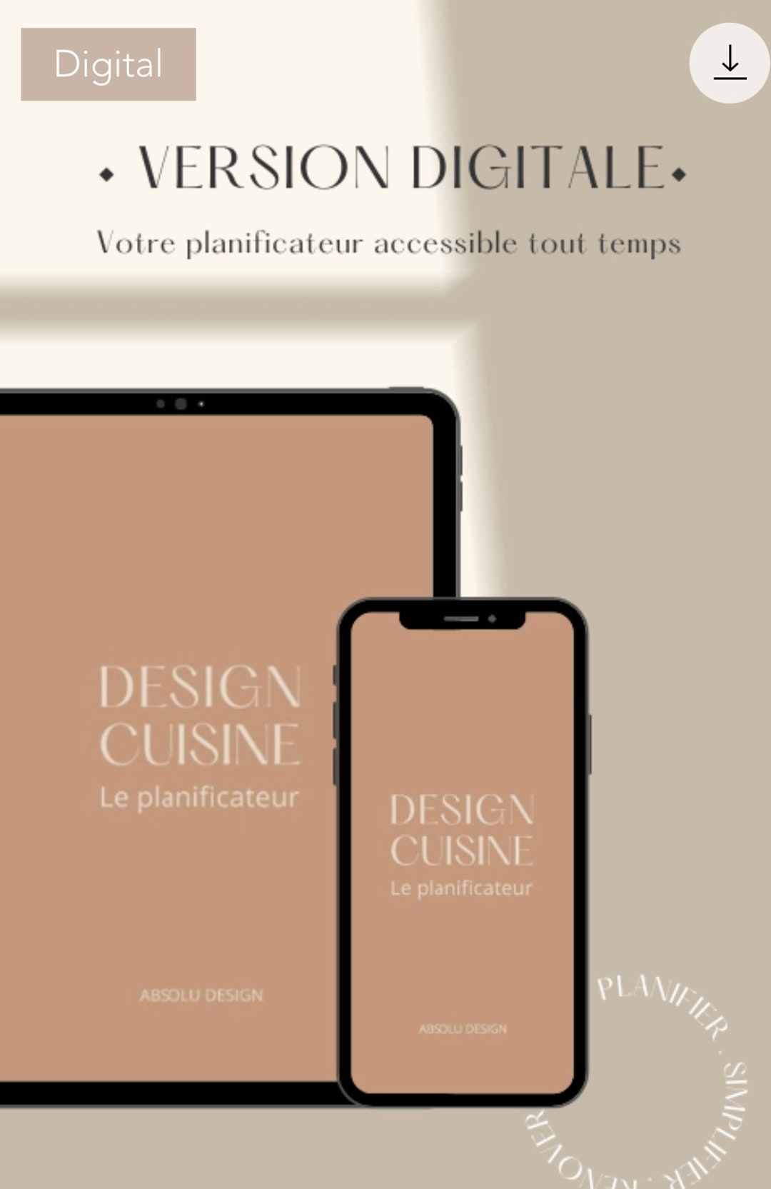 Digital Kitchen Design Planner LATTÉ Printable PDF to Download ...