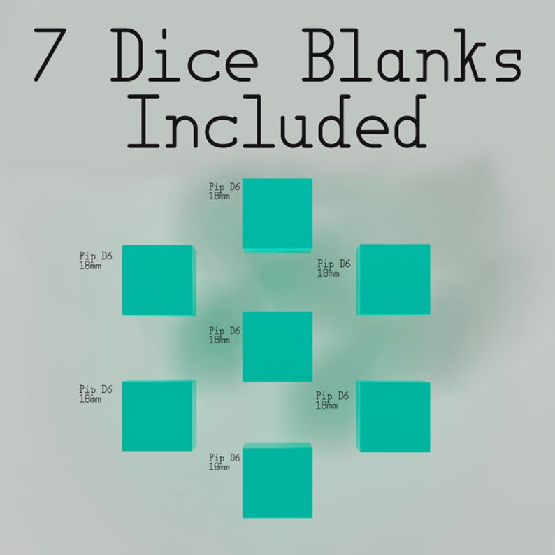 Ready to Print Sharp Edge Pip D6 Dice Blank Inserts - Oversize ...