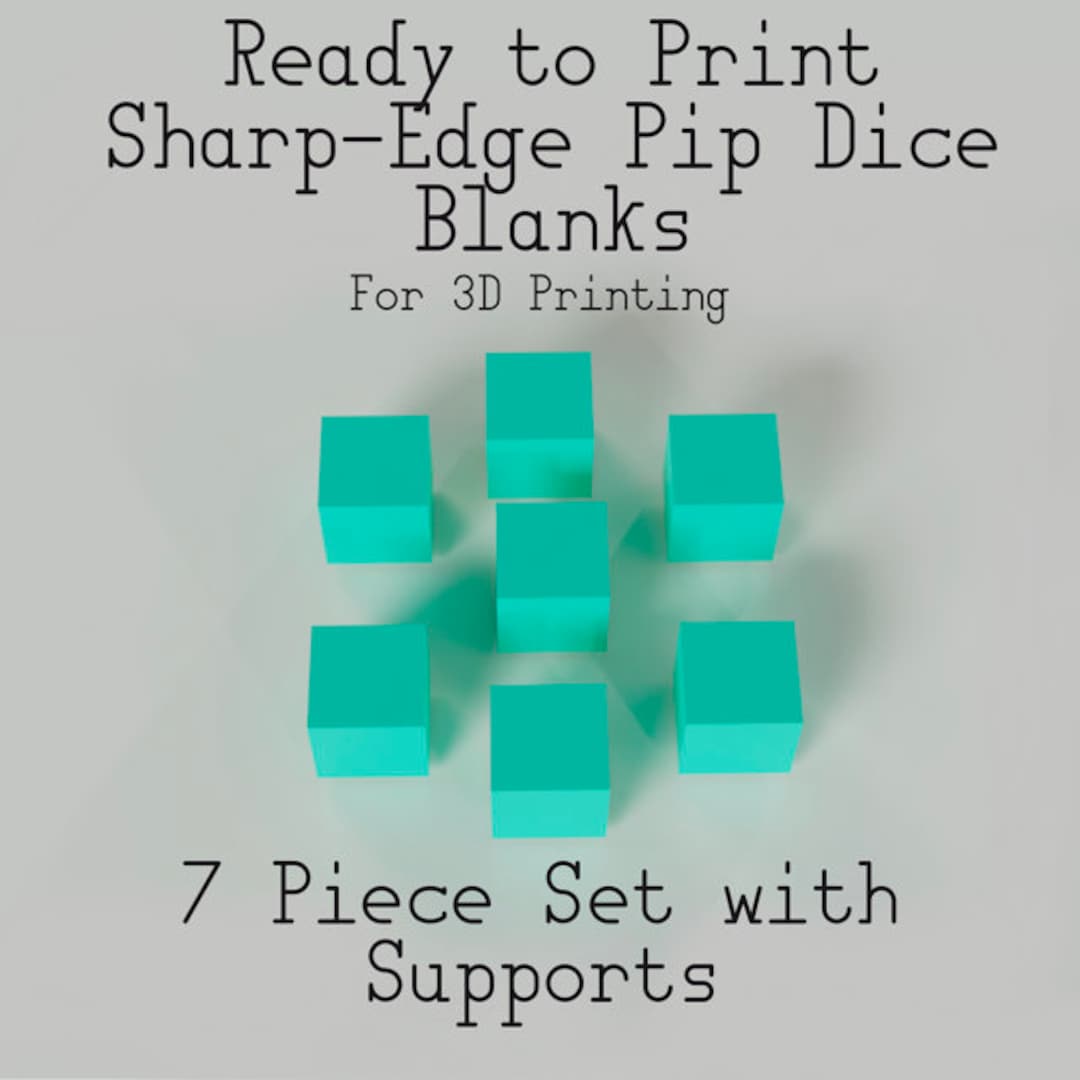 Ready to Print Sharp Edge Pip D6 Dice Blank Inserts - Oversize ...