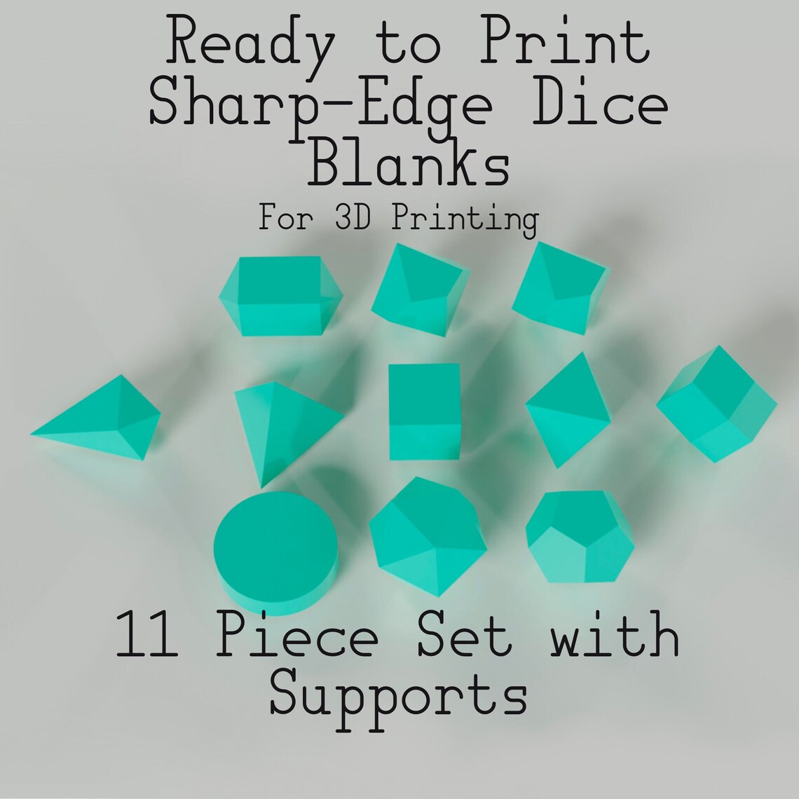 Ready to Print Sharp Edge Dice Blank Inserts- Standard Size Supports ...