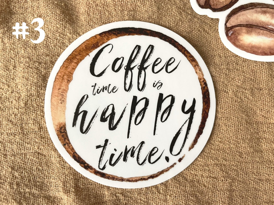 Coffee Sticker Pack/ Coffee Stickers/ Coffee Sticker Bundle/ - Etsy