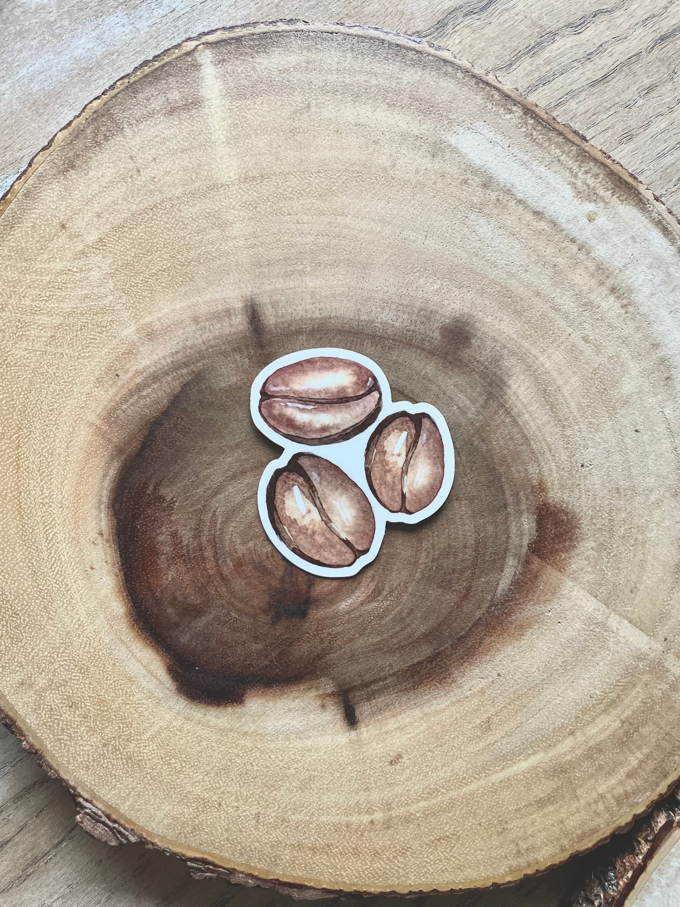 Coffee Beans Sticker/ Watercolor Coffee Sticker/ I Love Coffee Sticker ...