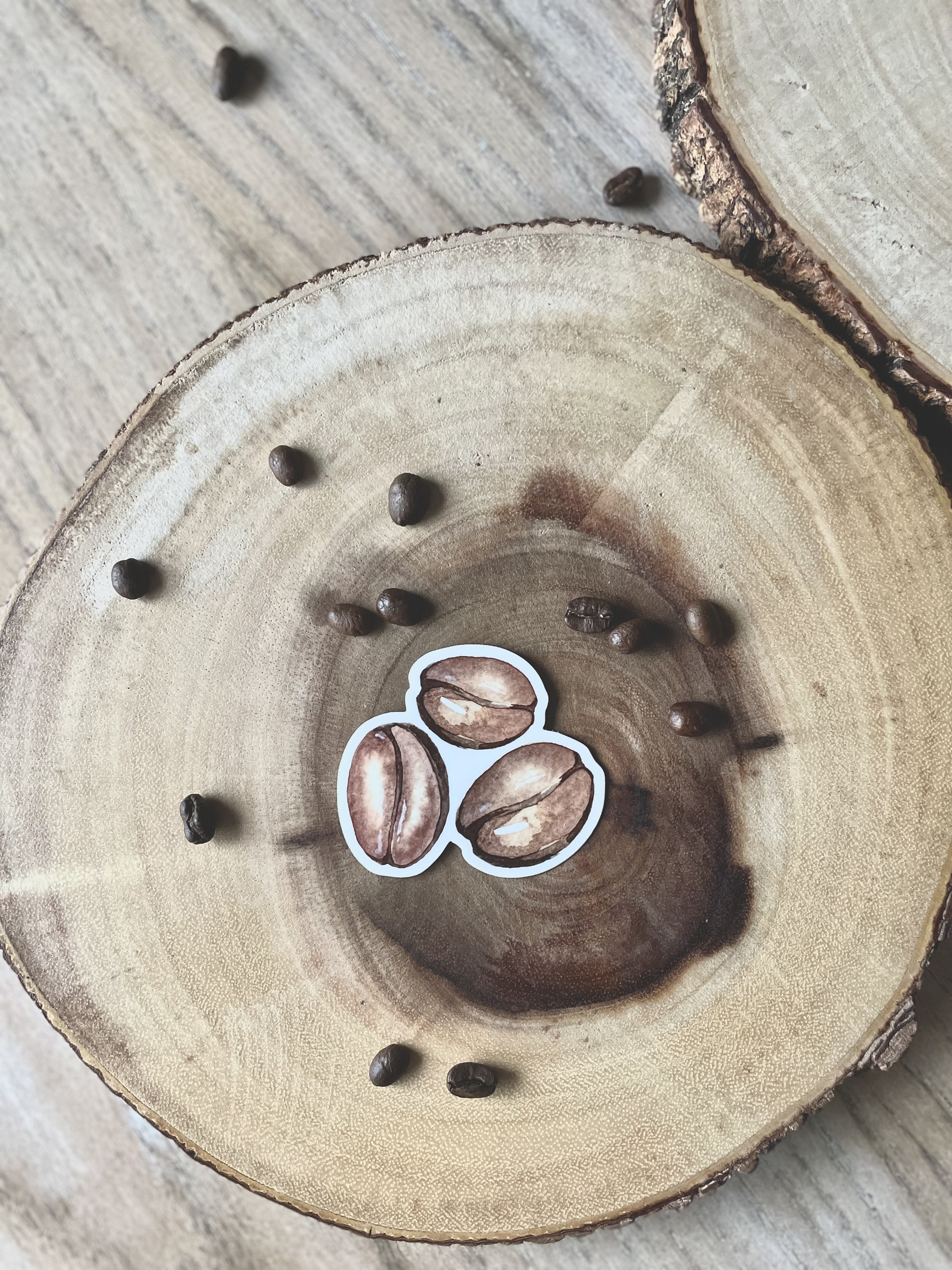 Coffee Beans Sticker/ Watercolor Coffee Sticker/ I Love Coffee Sticker ...