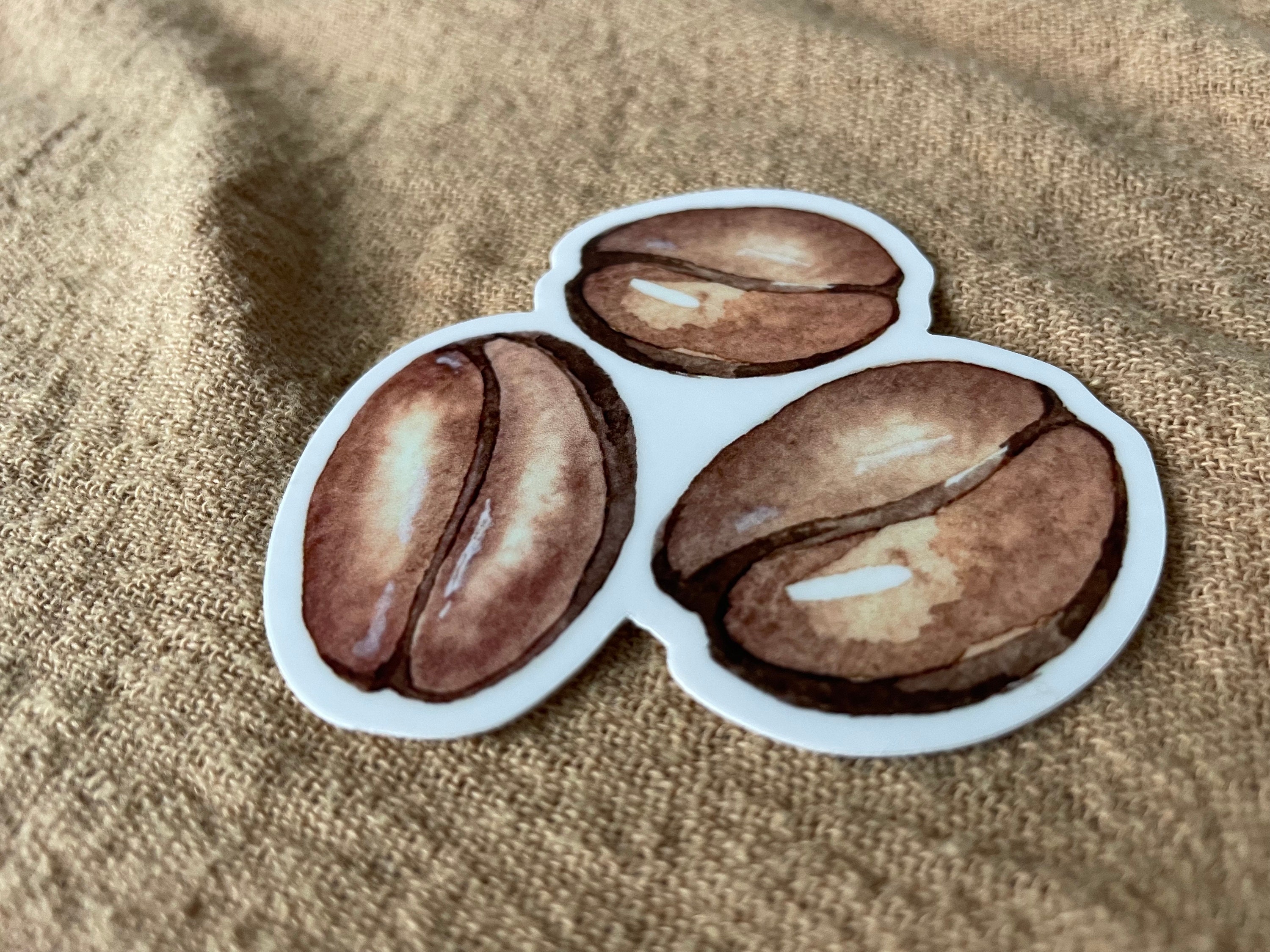 Coffee Beans Sticker/ Watercolor Coffee Sticker/ I Love Coffee Sticker ...