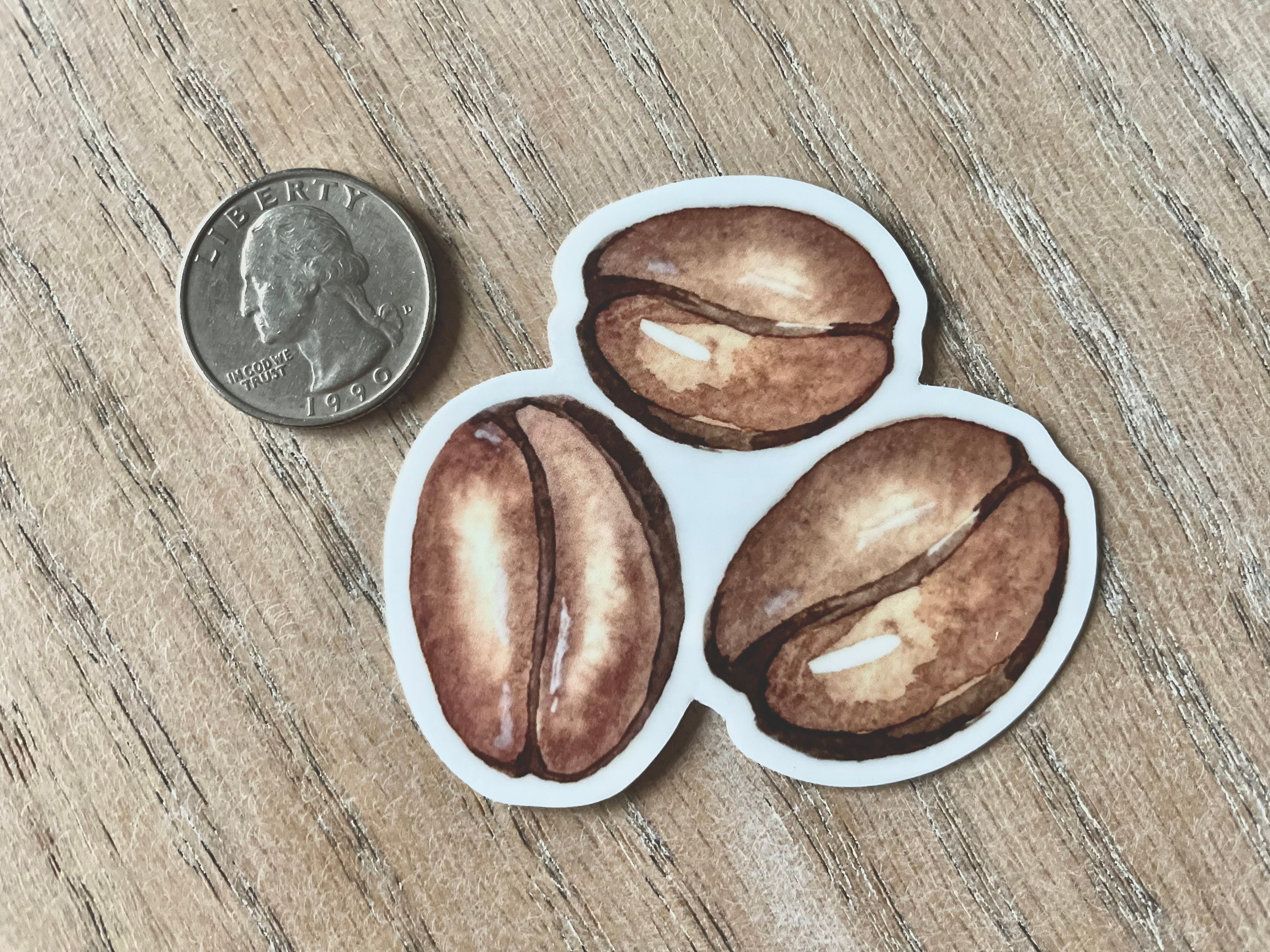 Coffee Beans Sticker/ Watercolor Coffee Sticker/ I Love Coffee Sticker ...