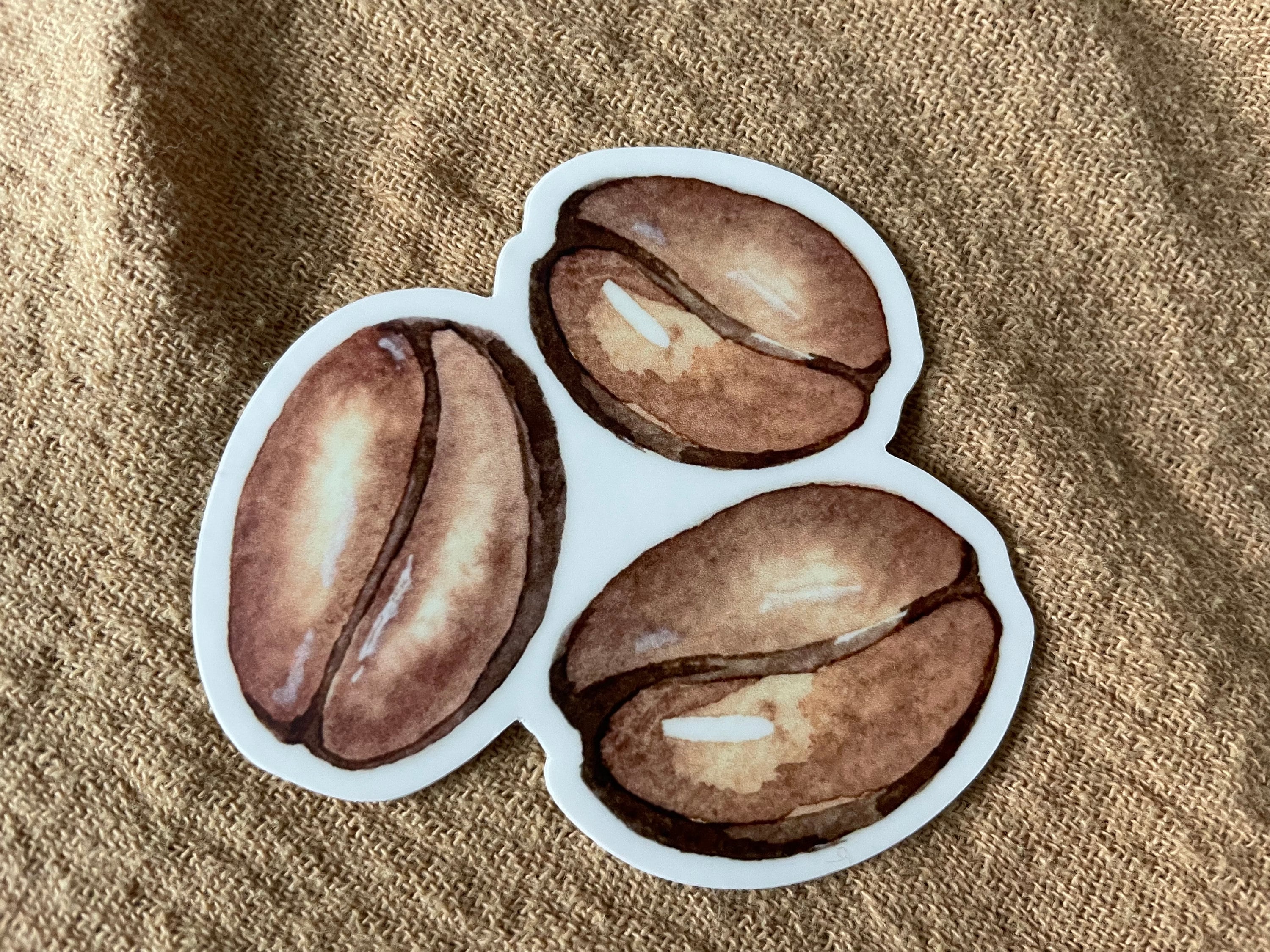 Coffee Beans Sticker/ Watercolor Coffee Sticker/ I Love Coffee Sticker ...