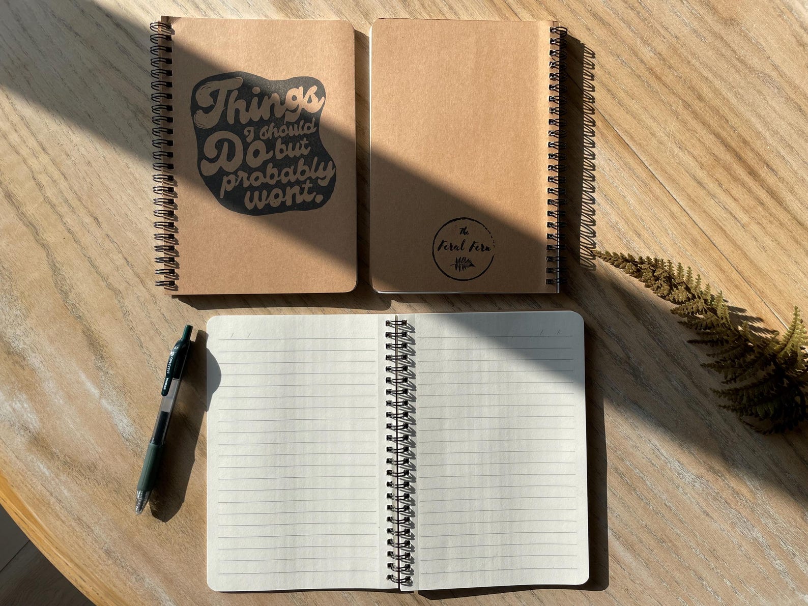 Hand Stamped Notebook, to Do List Notebook, Linocut Notebook, Funny ...