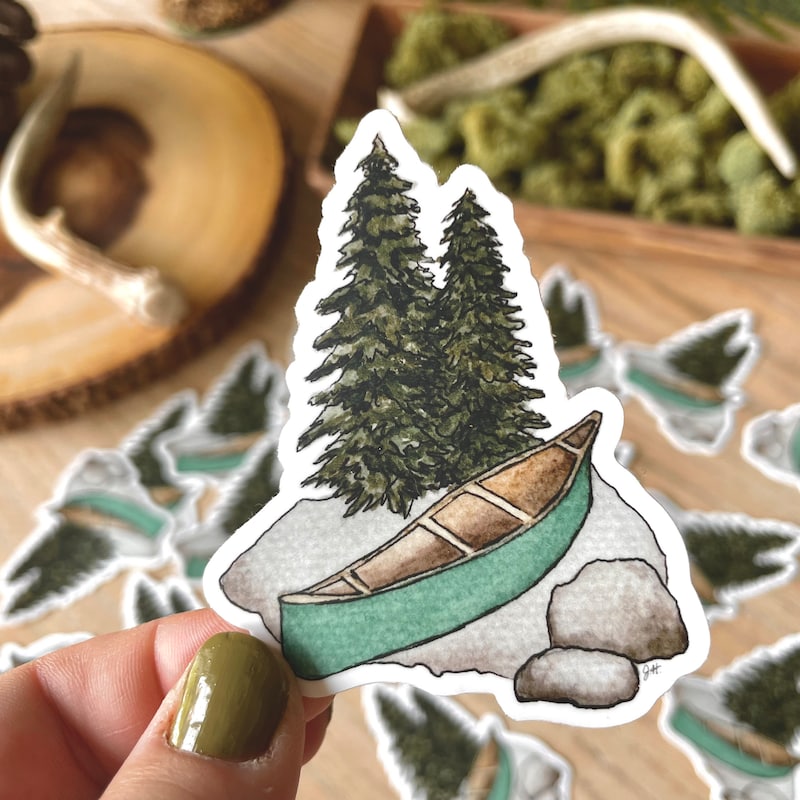 Funny Canoe Sticker - Etsy