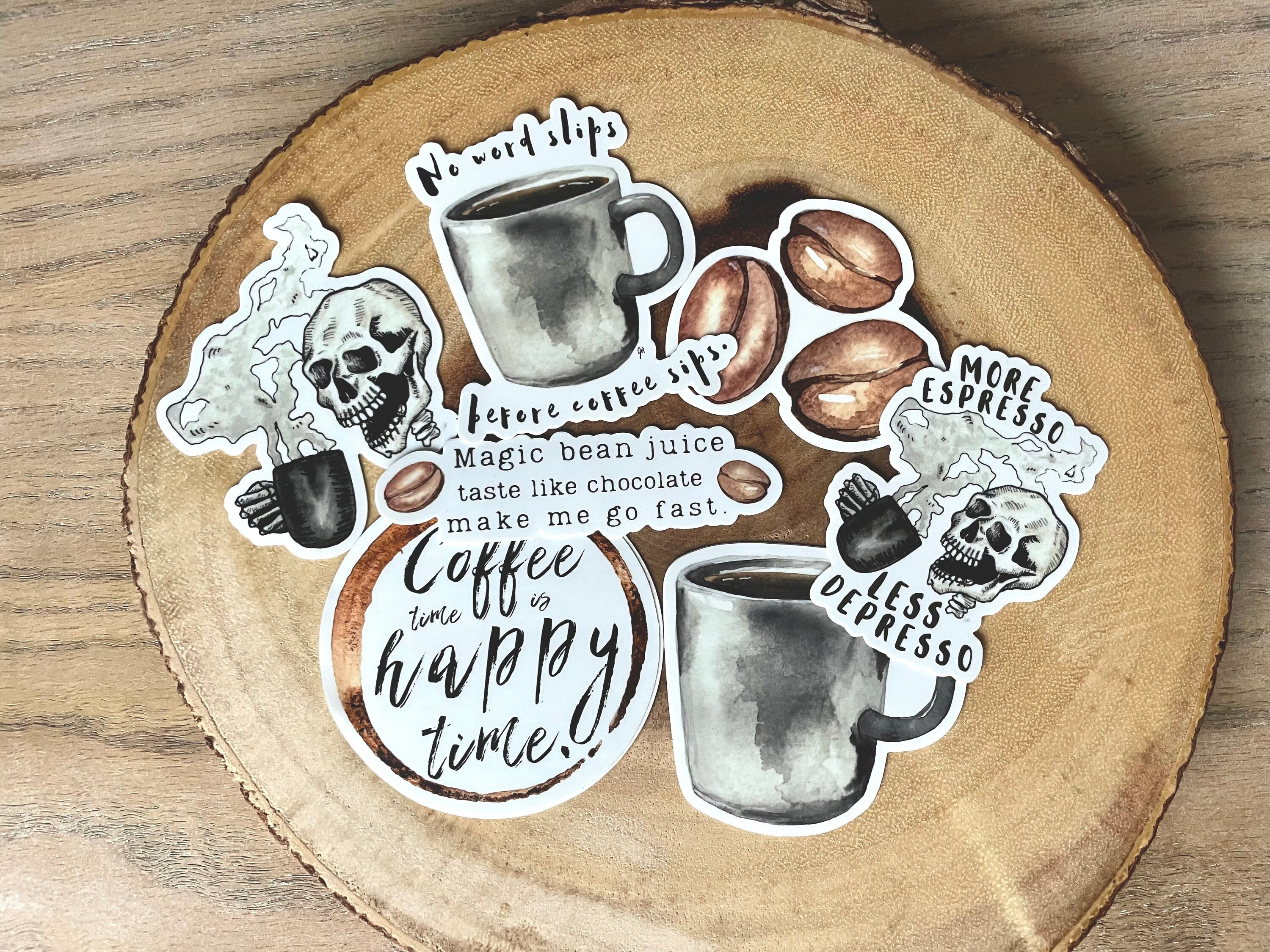 Coffee Sticker Pack/ Coffee Stickers/ Coffee Sticker Bundle/ Bulk ...
