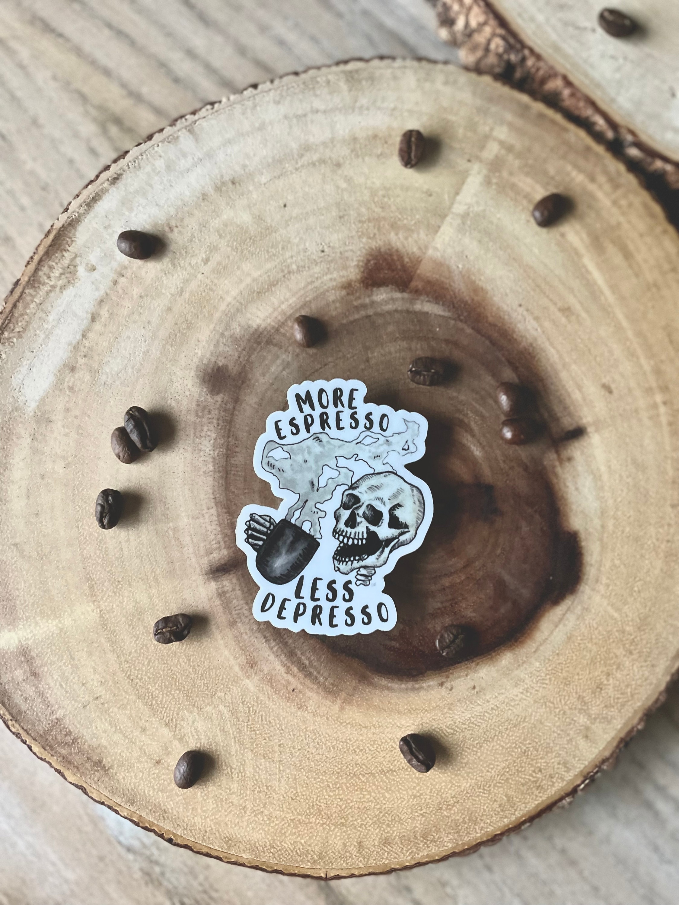 Espresso Sticker/ Coffee Skull Sticker/ More Espresso Less - Etsy
