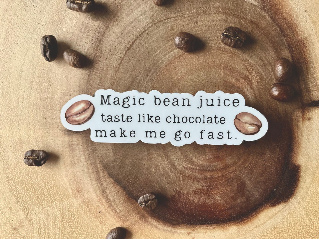 Coffee Bean Sticker/ Funny Coffee Sticker/ I Love Coffee Sticker ...