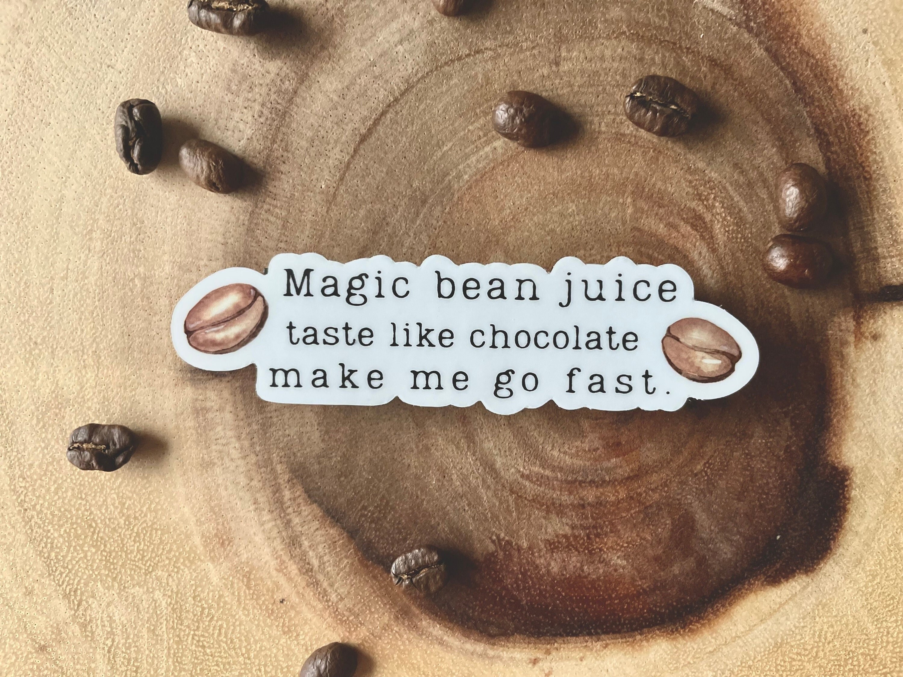 Coffee Bean Sticker/ Funny Coffee Sticker/ I Love Coffee Sticker ...