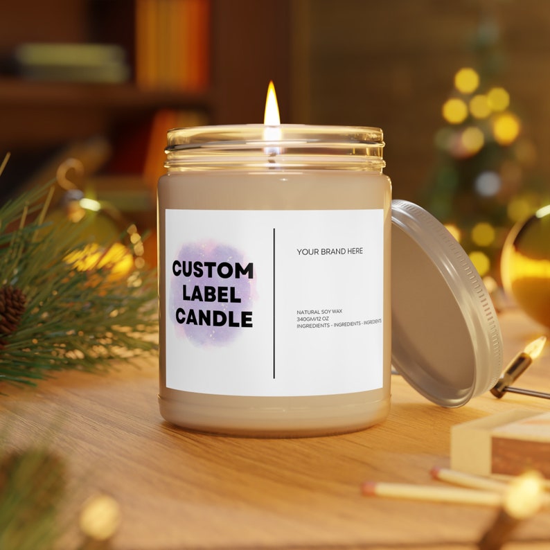 Printable Candle Label Canva Editable Template - Custom Candle Label ...