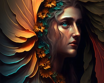 Digital Art Abstract Greek God Portrait Dionysus Perfect - Etsy