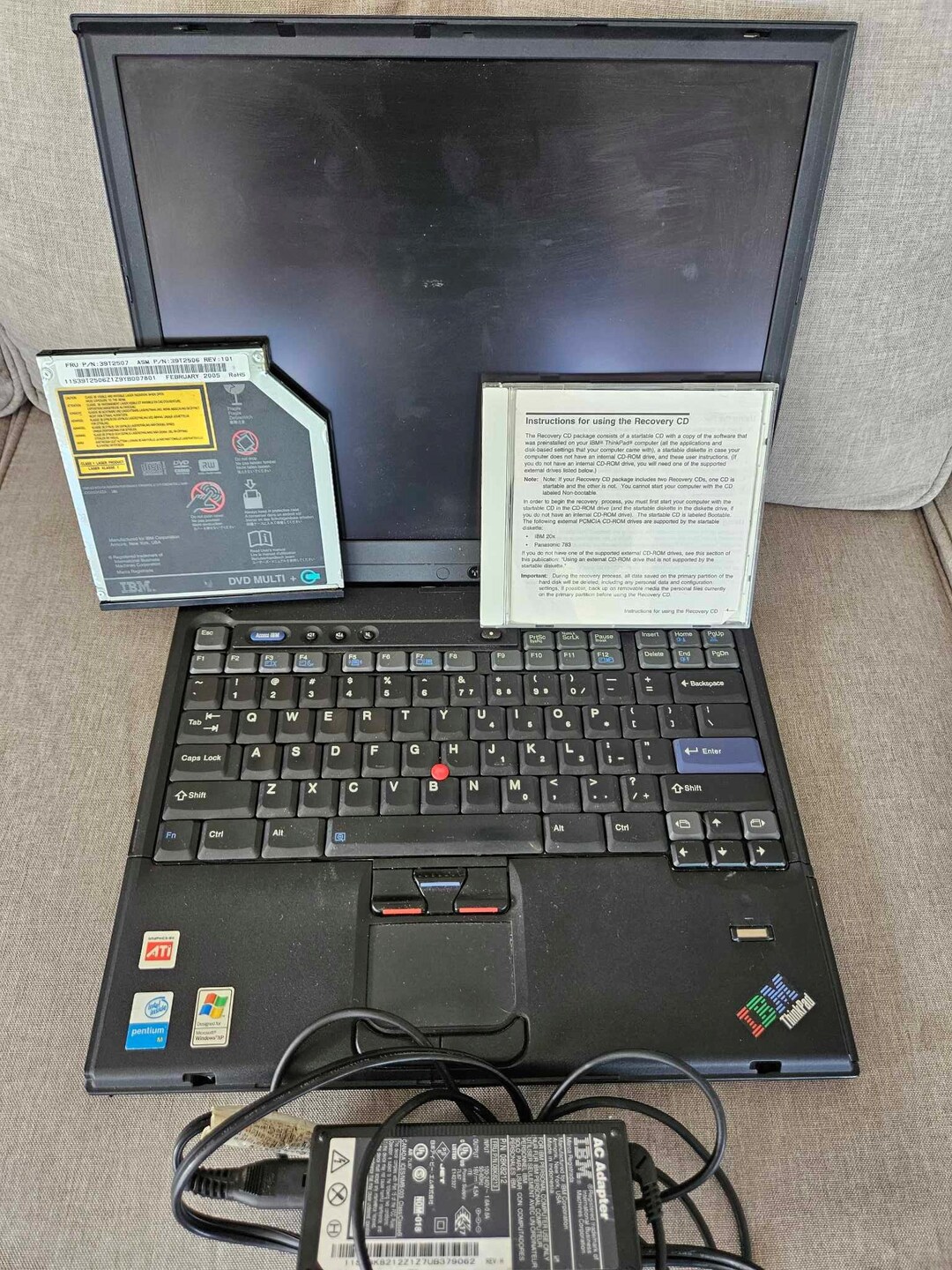 VINTAGE IBM T43 Thinkpad Laptop Type 2668. Windows Xp 80 Gb - Etsy