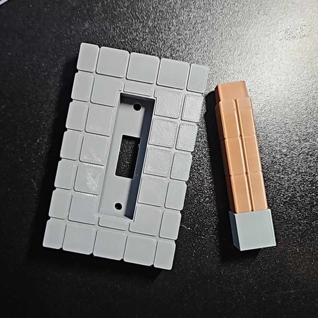 Minecraft Style Lever Light Switch Plate for Game Room - Etsy