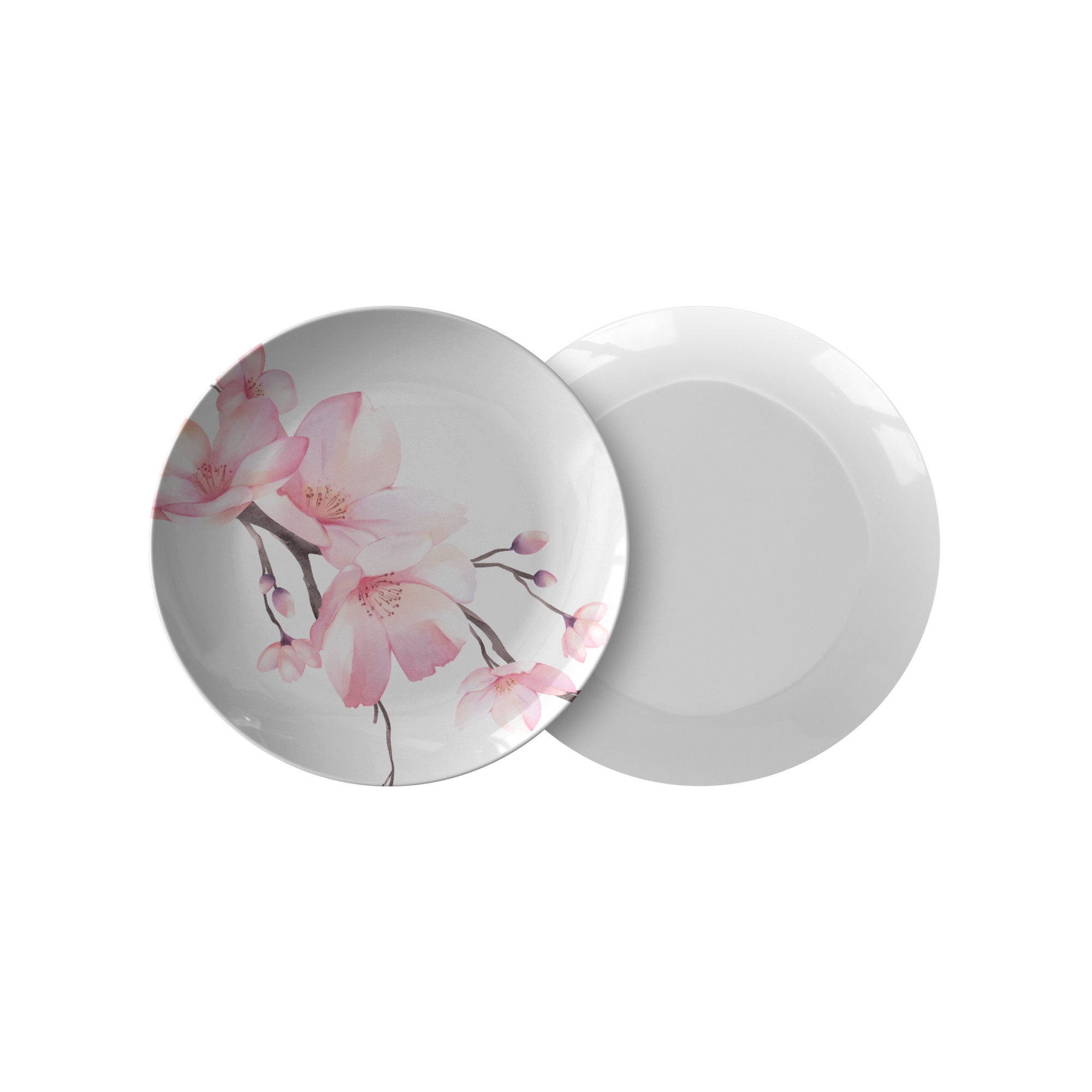 Blush Pink CHERRY BLOSSOM Tree With Flower Petals 10" Dinner Plate, Non ...