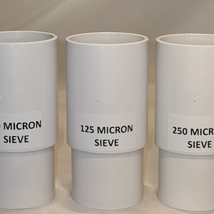 50, 125 & 250 Micron Stackable Nylon Mesh Sieve Set, Copepods, Rotifers ...