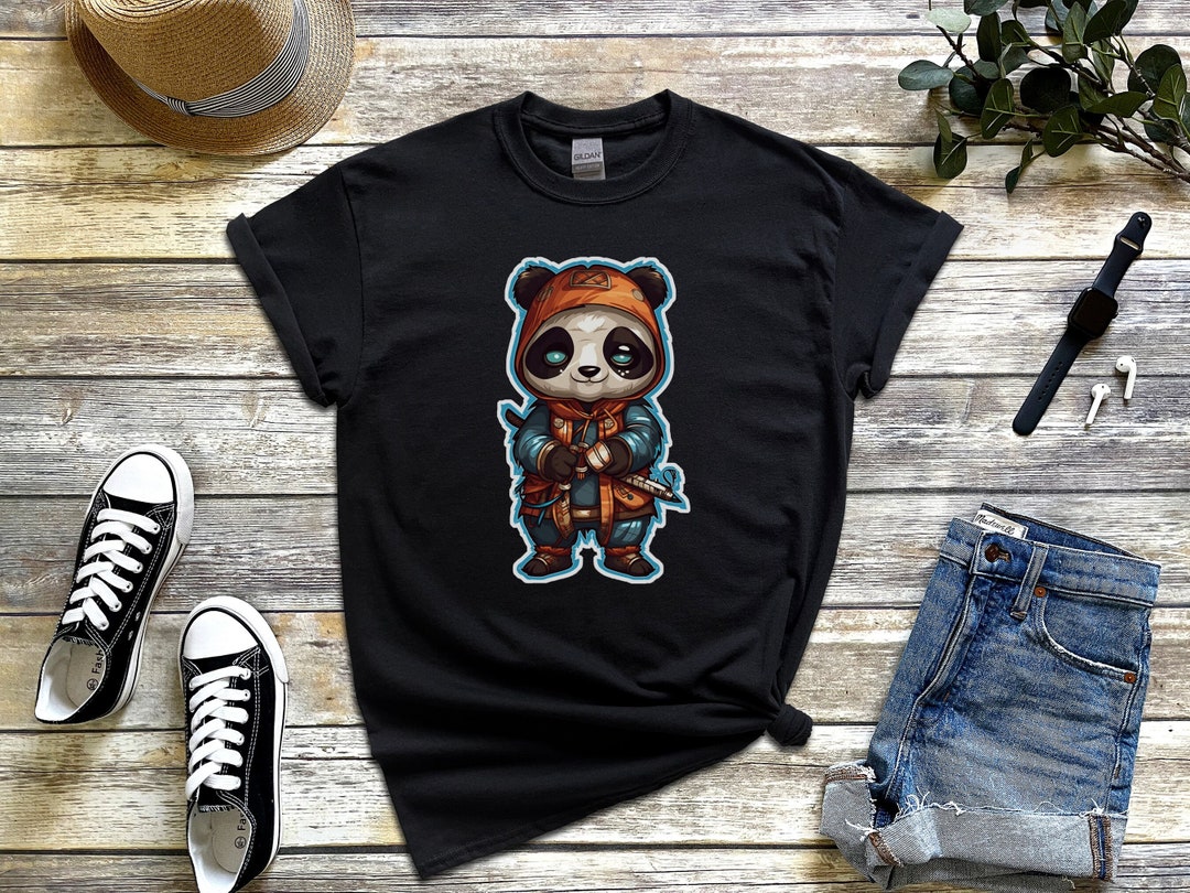 Funny Panda T-shirt, Cute Panda Animal, Panda Outfit, Unisex Panda ...
