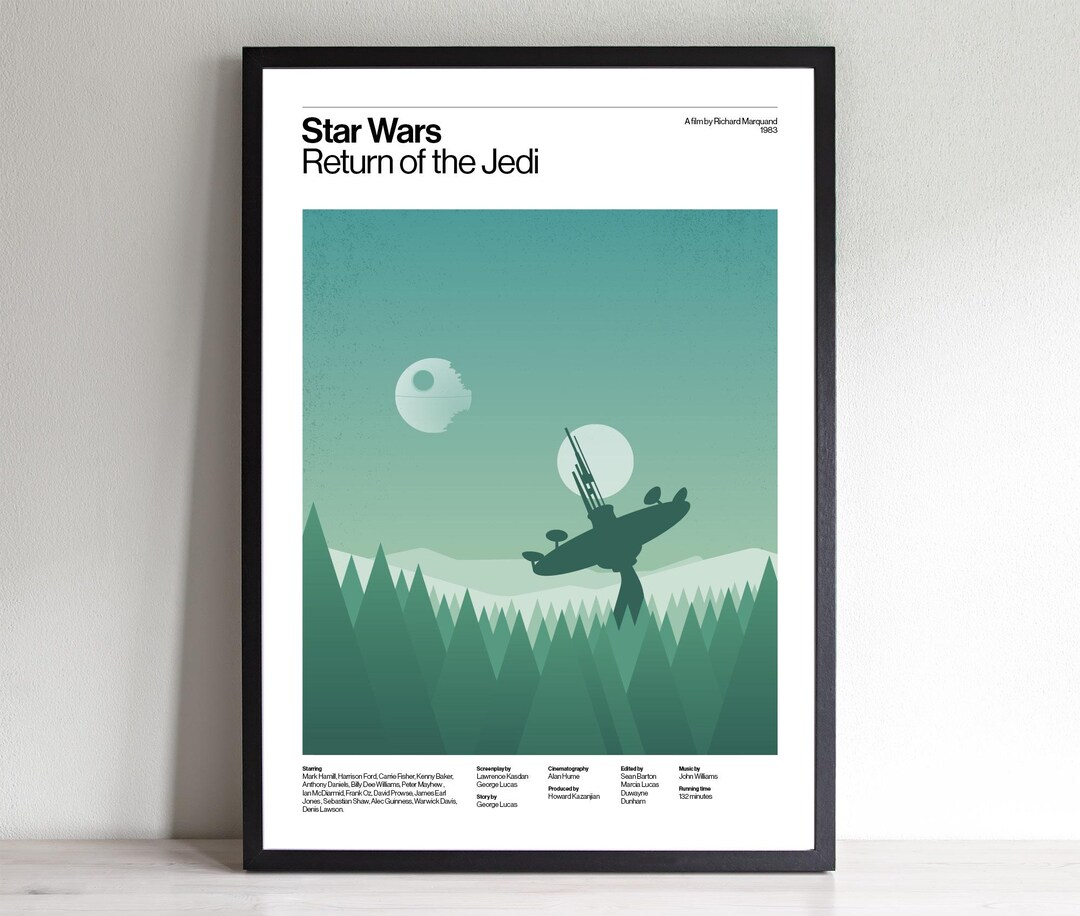 Return of the Jedi Poster: Swiss Minimalist Star Wars Print - Etsy